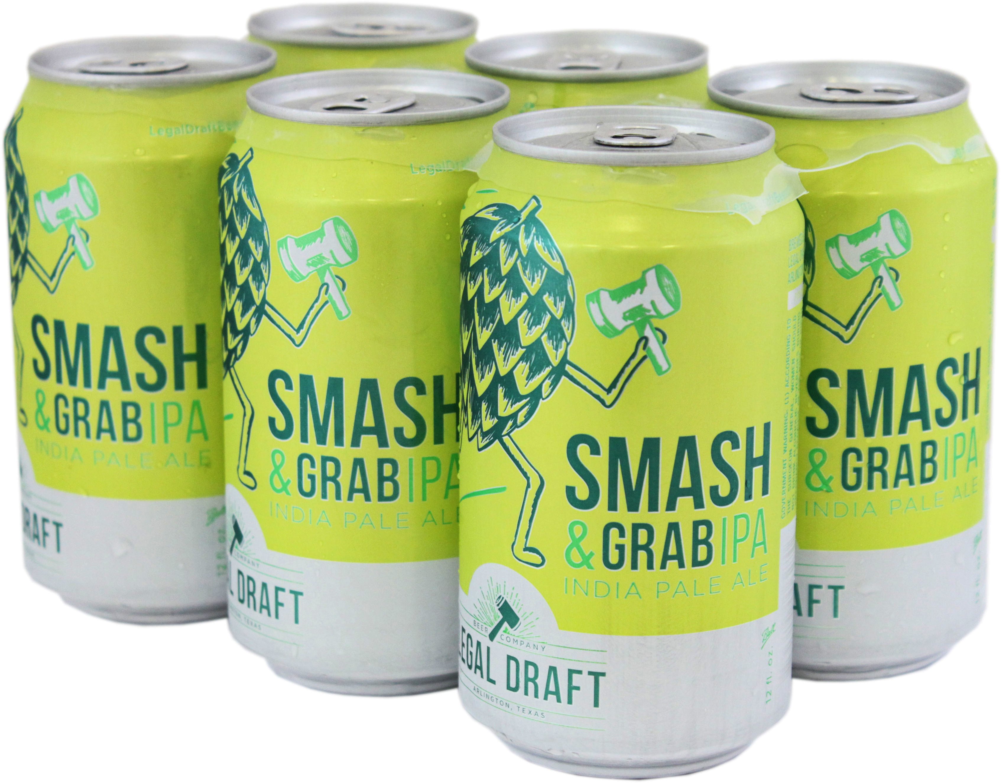 Legal Draft Smash & Grab IPA Beer 6 pk Cans - Shop Beer at H-E-B