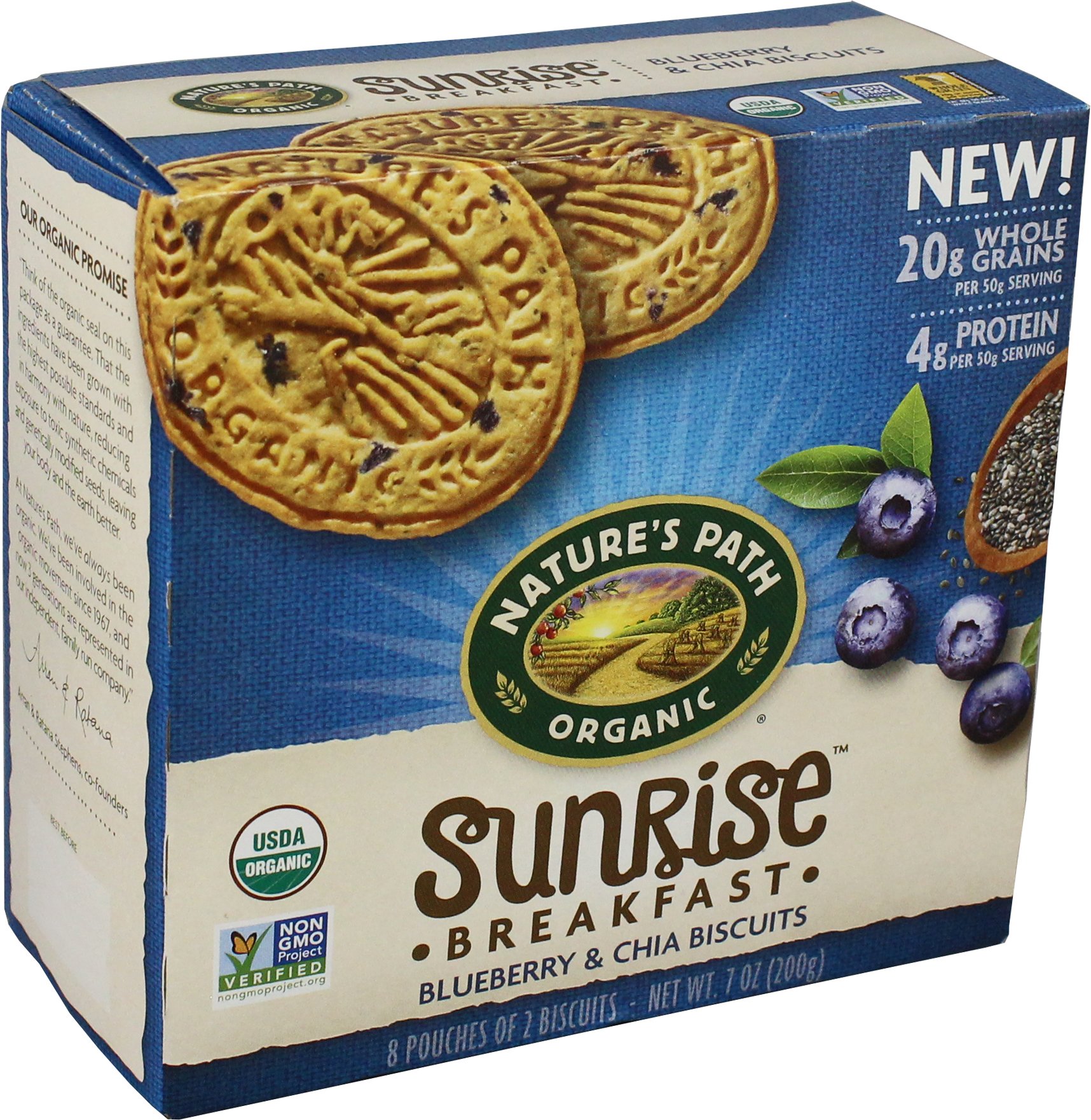 Nature's Path Organic Sunrise Breakfast Blueberry & Chia Biscuits ...