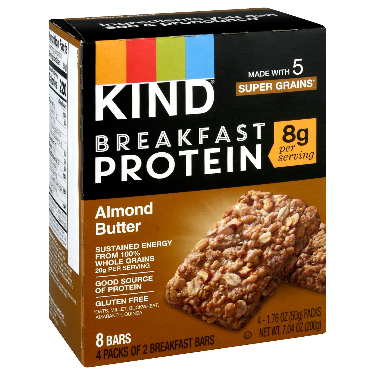 Kind Breakfast Protein Almond Butter Bars Shop Granola Snack Bars