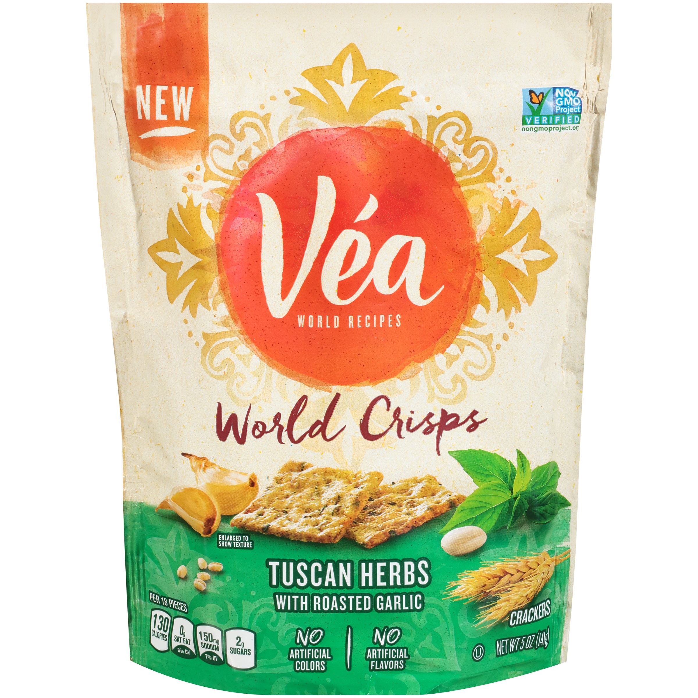 Vea World Crisps Tuscan Herbs Roasted Garlic Crackers - Shop Crackers ...