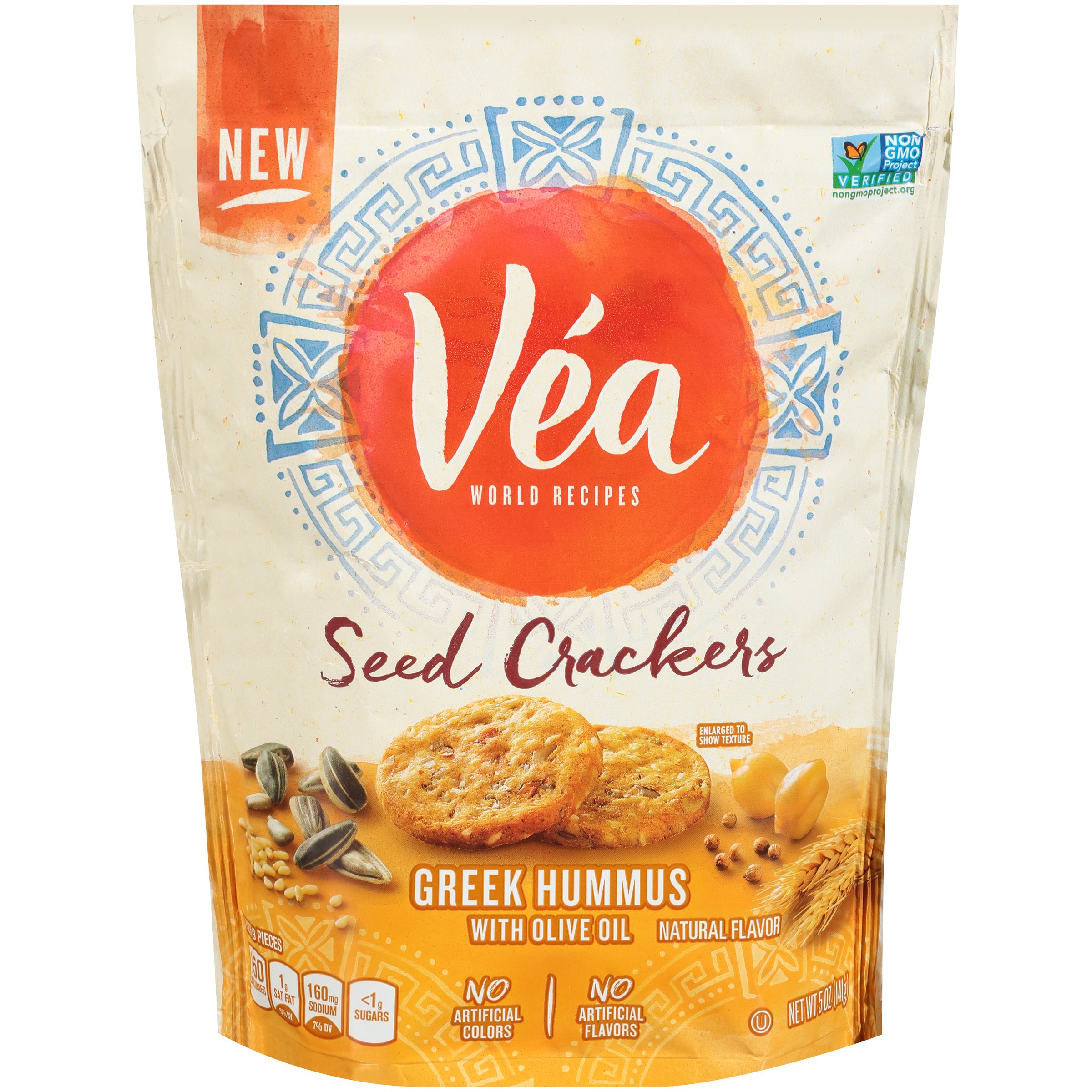 Vea Seed Crackers Green Hummus with Olive Oil Crackers - Shop Crackers ...