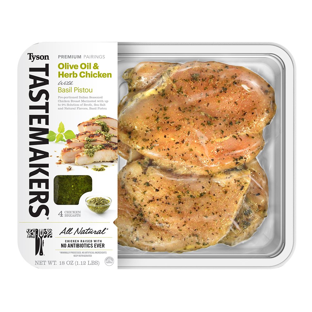 Tyson Tastemakers Olive Oil & Herb Chicken with Basil Pistou - Shop ...
