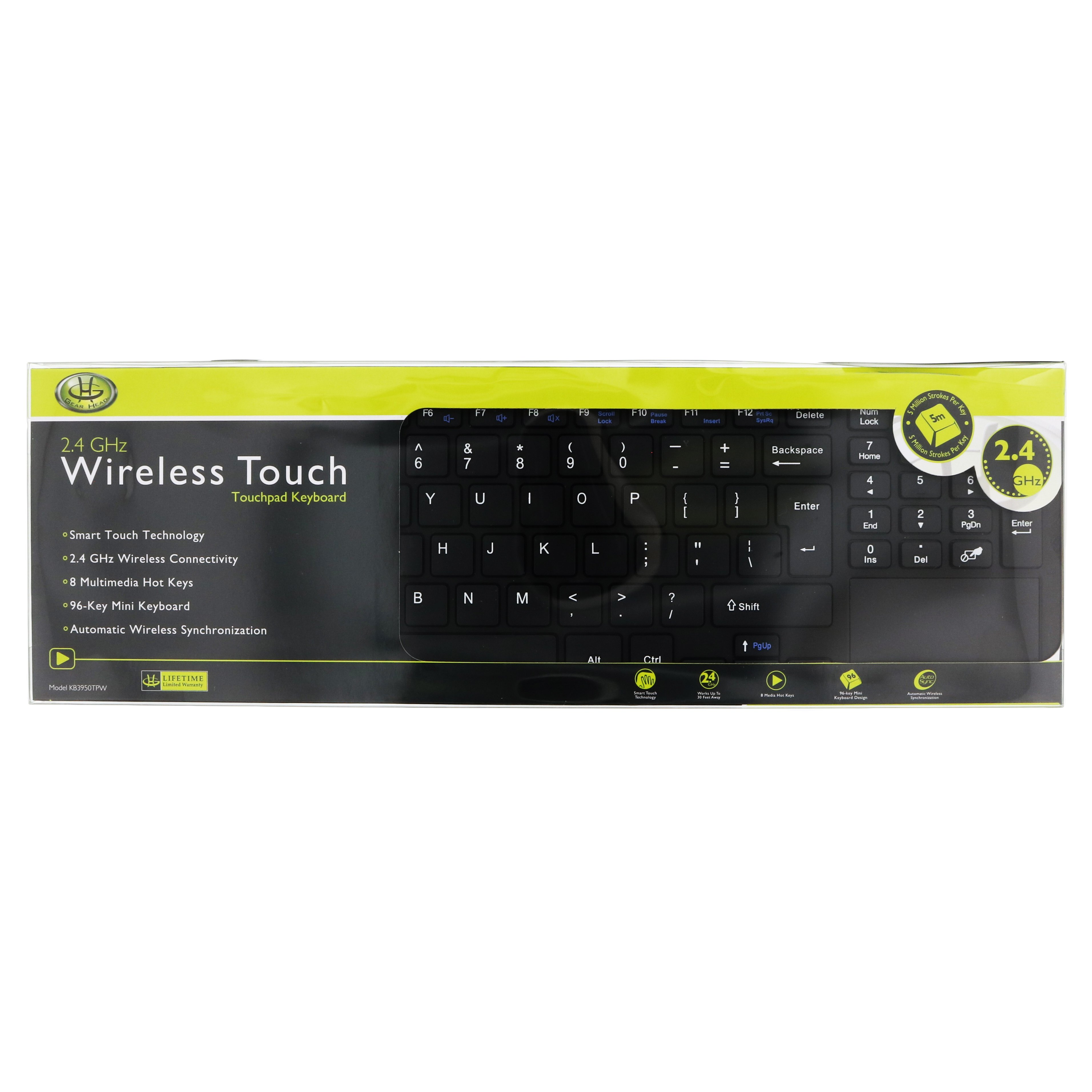 Gear Head 2.4GHZ Wireless Touch Touchpad Keyboard - Shop Keyboards ...
