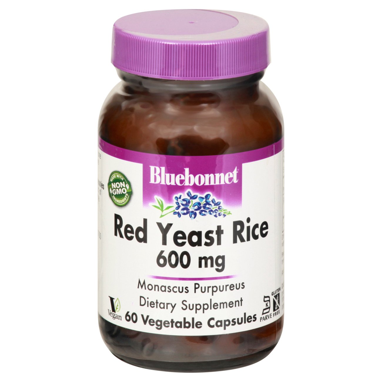 Bluebonnet Red Yeast Rice 600 mg Vegetable Capsules - Shop Vitamins ...