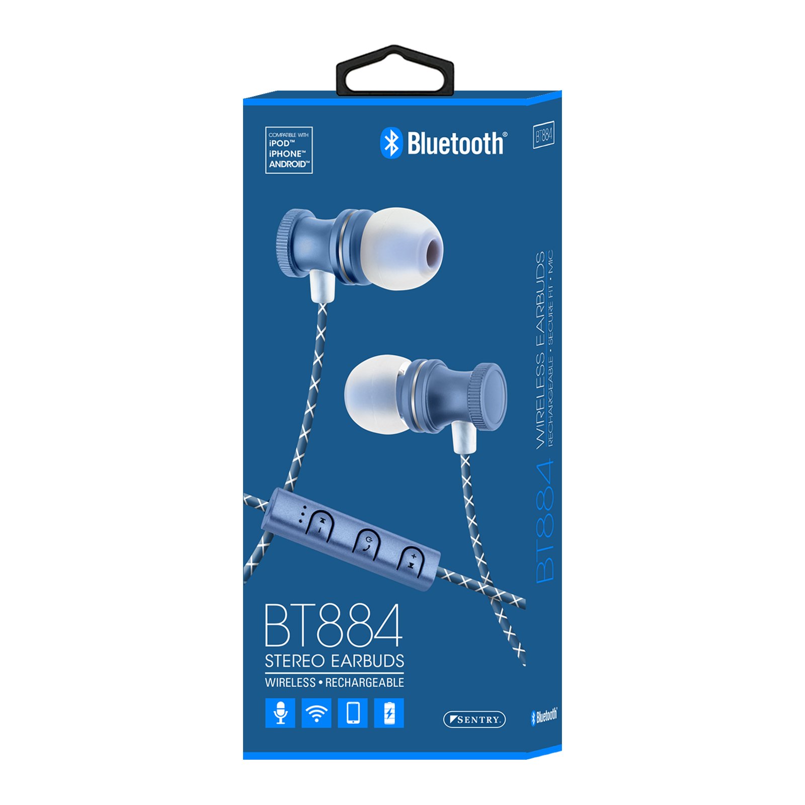 Sentry BT884 Stereo Earbuds - Blue - Shop Headphones at H-E-B