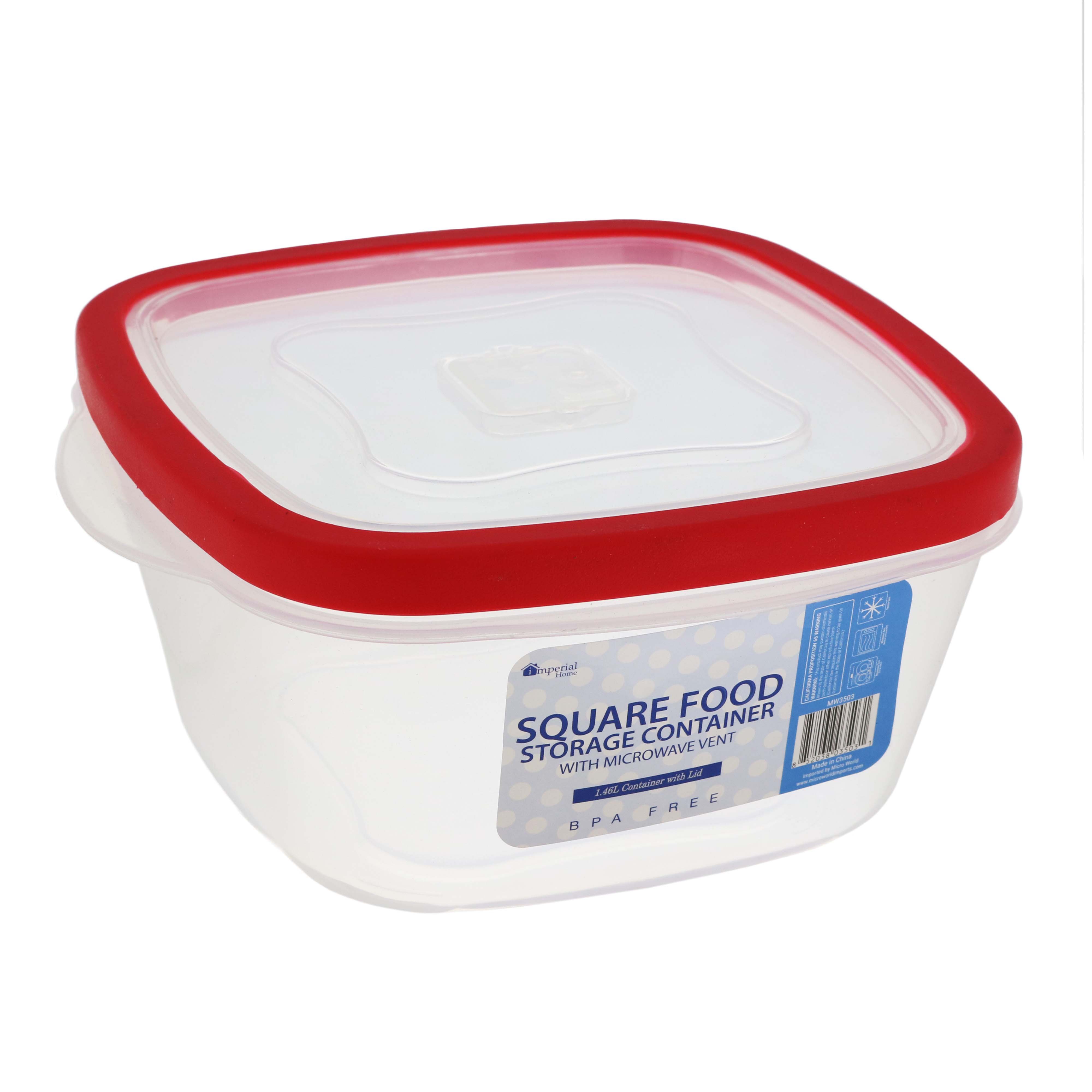 Micro World Square Food Storage Set With Microwave Vents - Shop Food ...