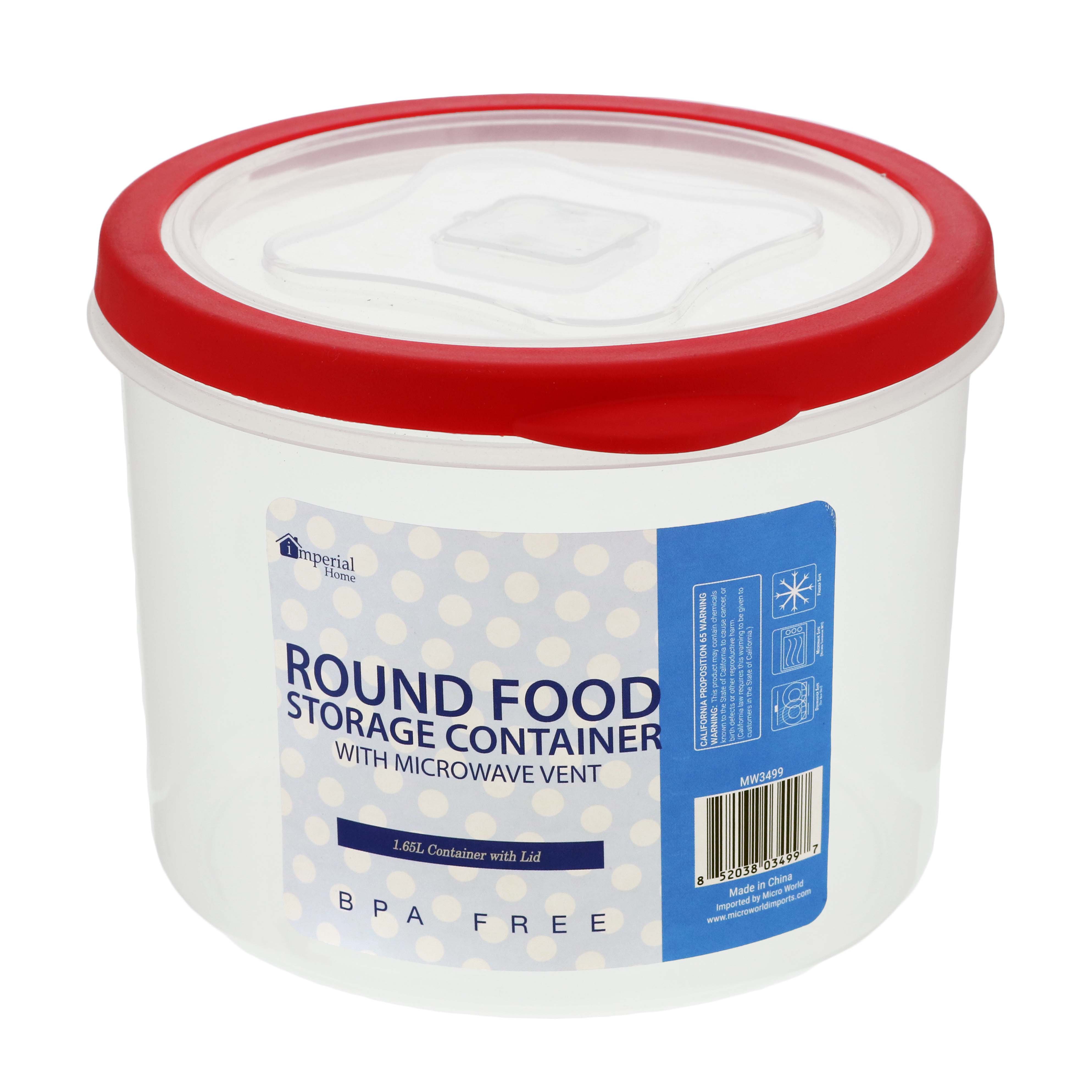 Micro World Round Food Storage Container With Microwave Vent - Shop ...