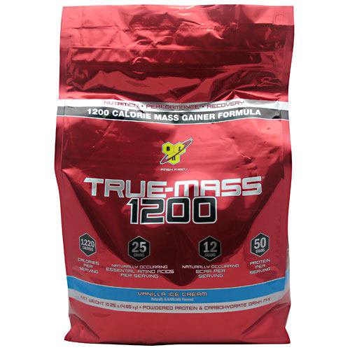 BSN True Mass 1200 Ultra-Premium Super Mass Gainer Vanilla Ice Cream ...