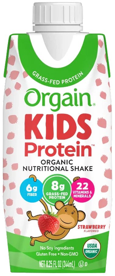 Orgain Kids Protein Strawberry Nutritional Shake , 8.25 oz | Central ...