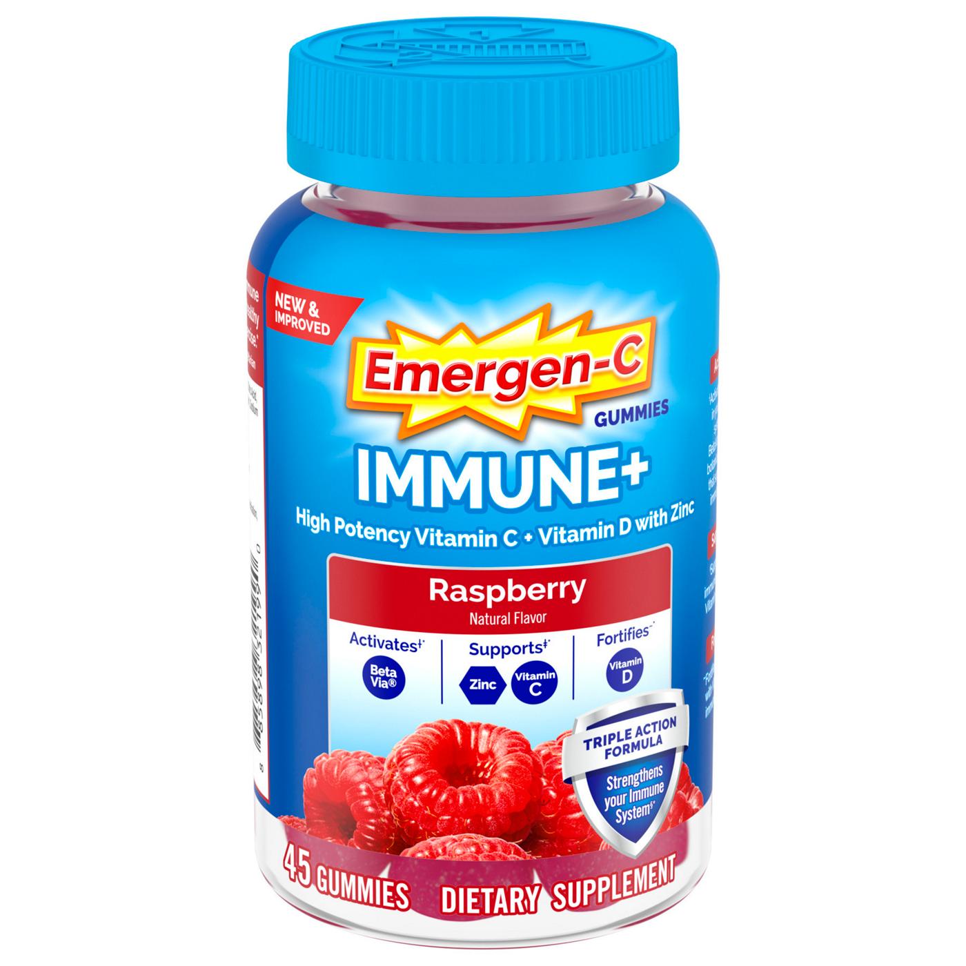 Emergen-C Immune+ with Vitamin D Gummies - Raspberry - Shop Vitamins A ...