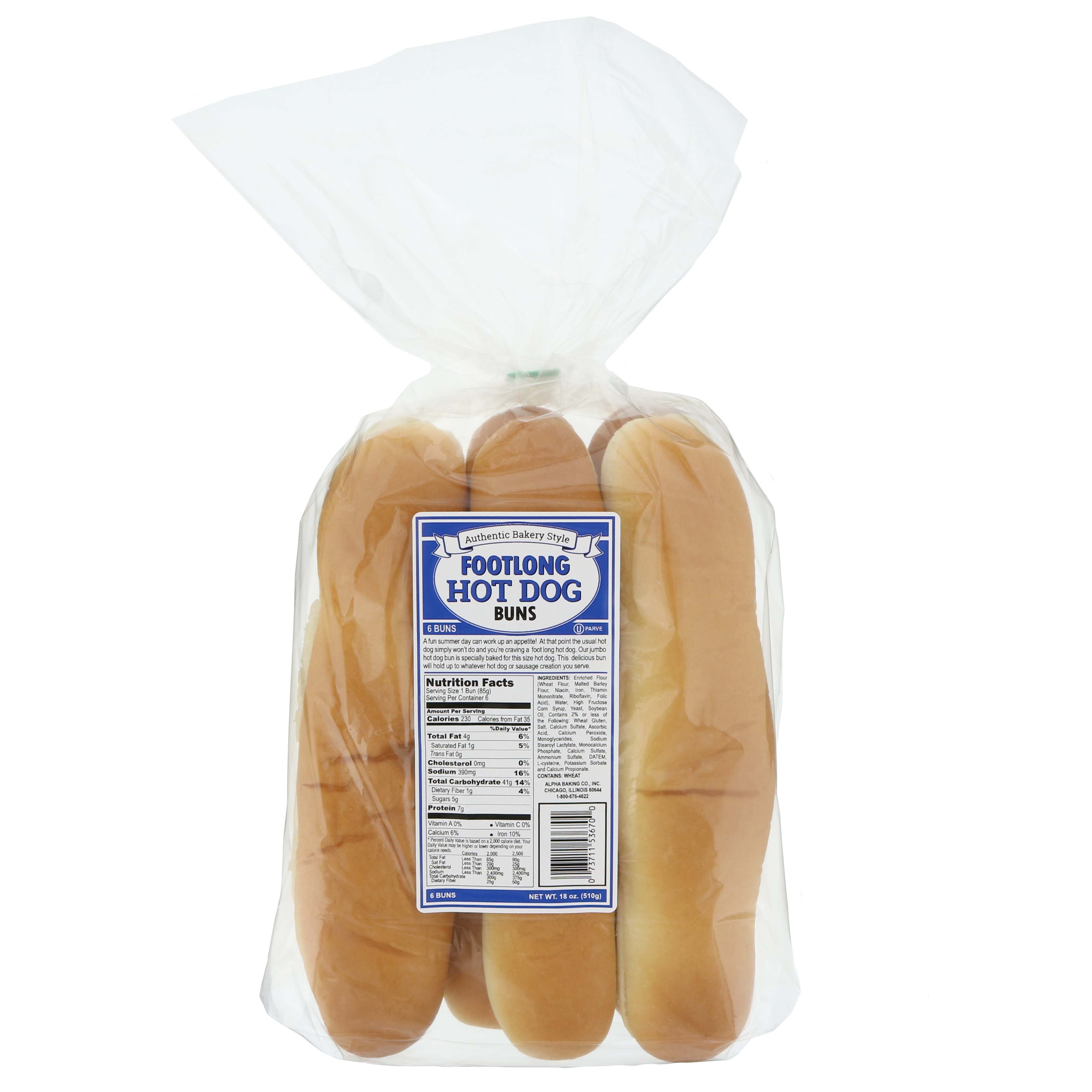 Alpha Baking Footlong Hot Dog Buns - Shop Bread at H-E-B