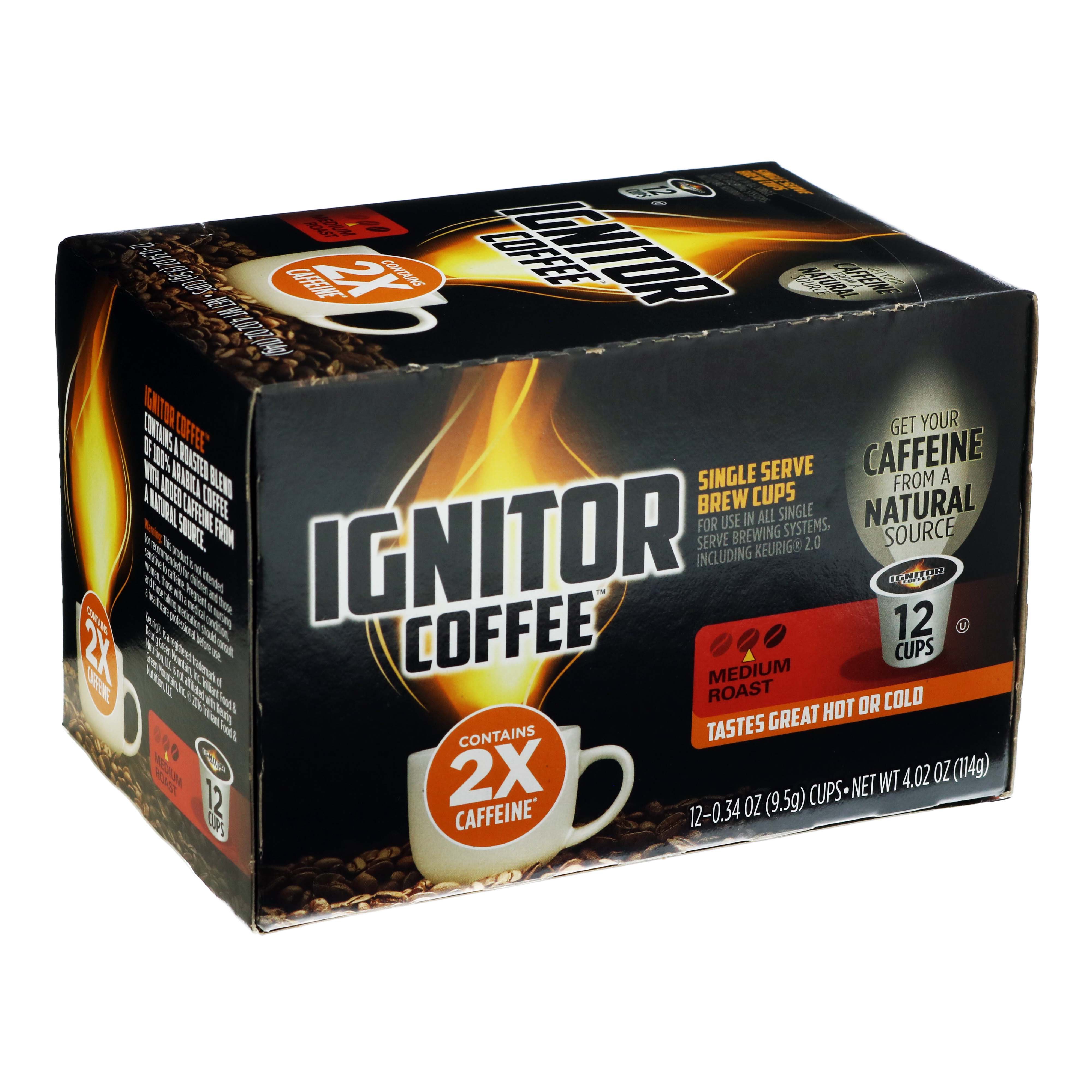 Ignitor 2X Caffeine Medium Roast Single Serve Coffee Cups - Shop Coffee ...
