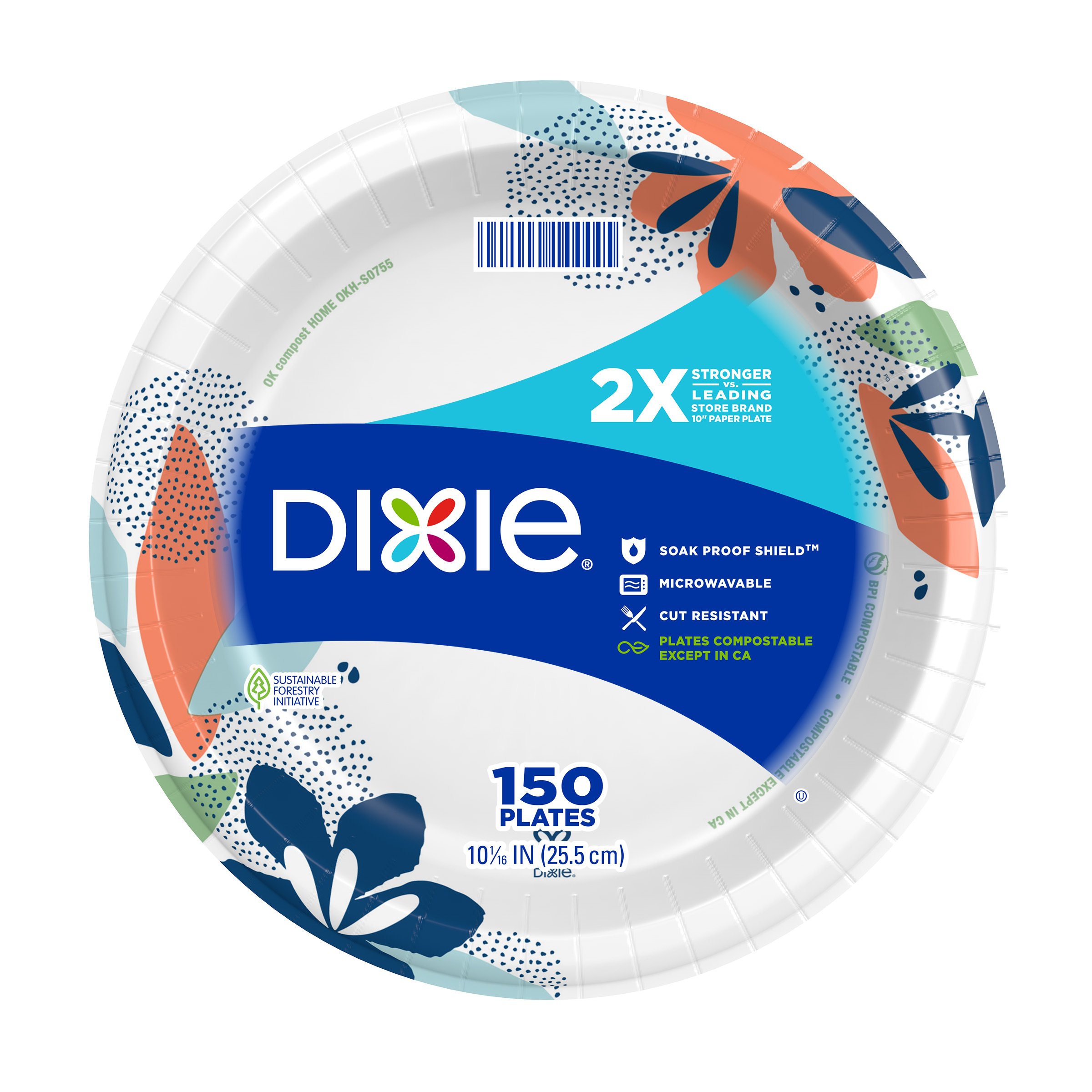 Dixie 10 in Disposable Paper Plates - Shop Plates & bowls at H-E-B