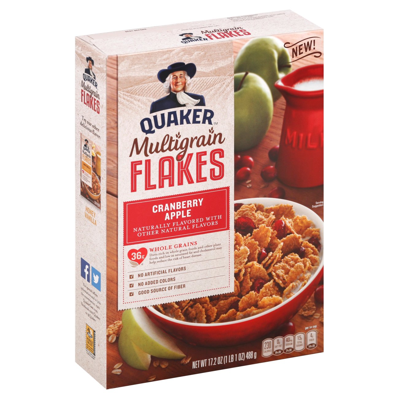 Quaker Multigrain Flakes Cranberry Apple Cereal - Shop Cereal at H-E-B