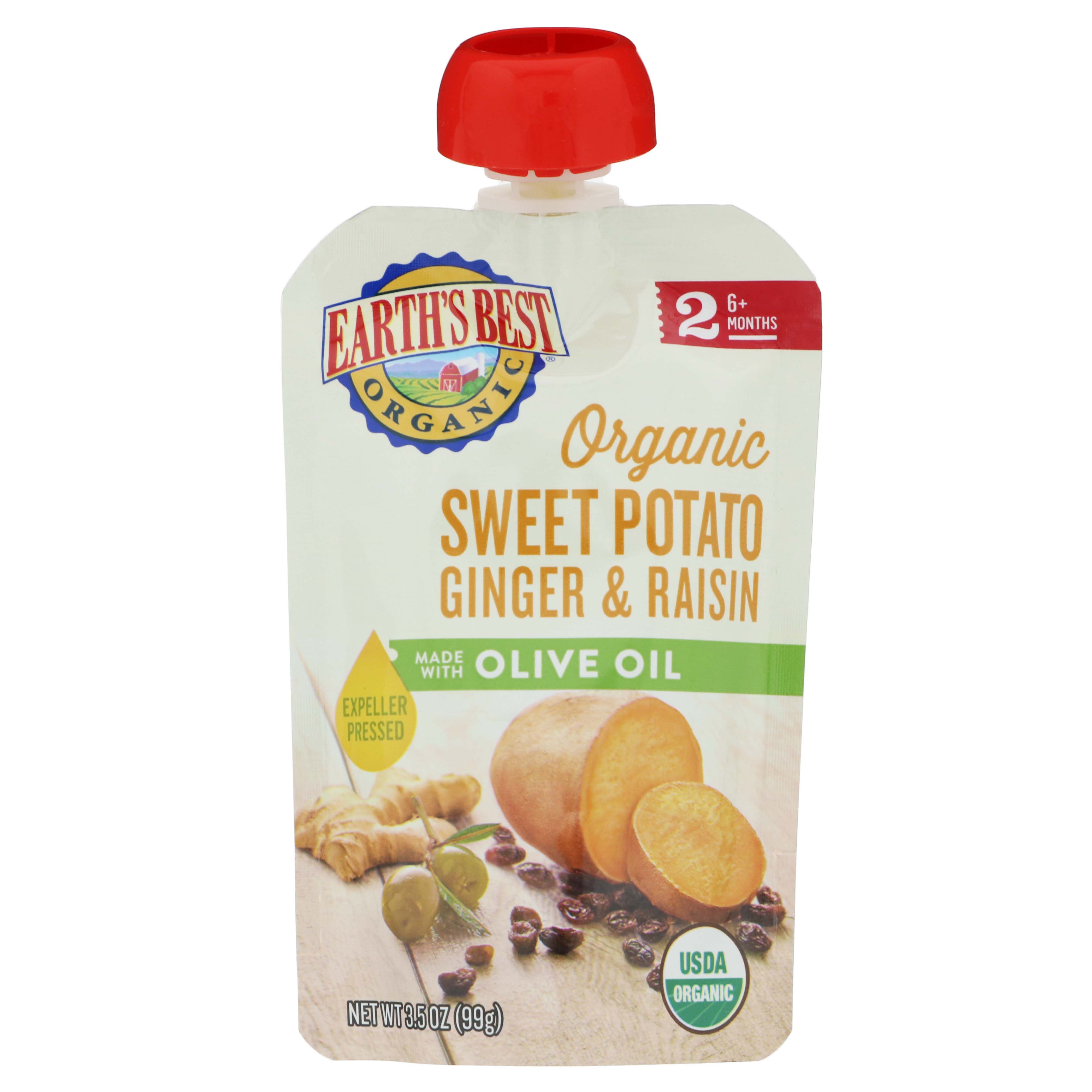 Earth's Best Organic Stage 2 Pouch - Sweet Potato Ginger & Raisin ...