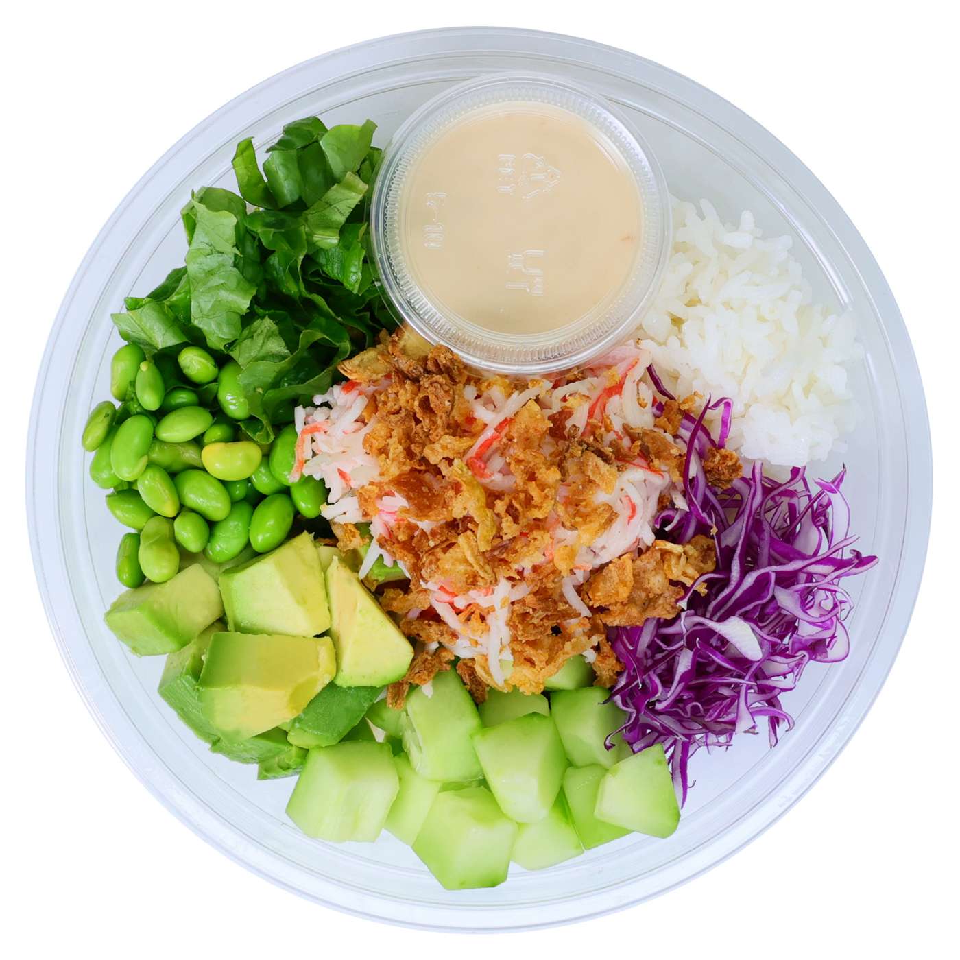 H-E-B Sushiya Crunchy California Poke Bowl with White Rice & Garlic ...