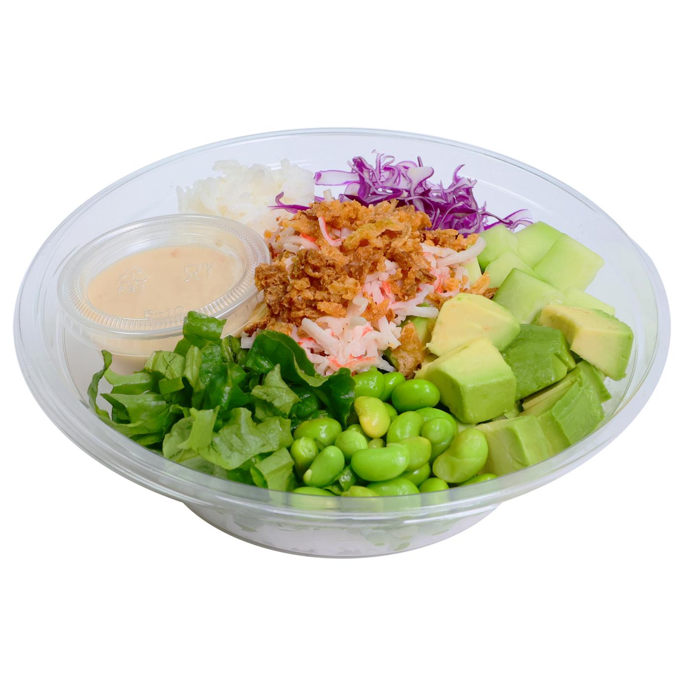 H-E-B Sushiya Crunchy California Poke Bowl with White Rice & Garlic ...