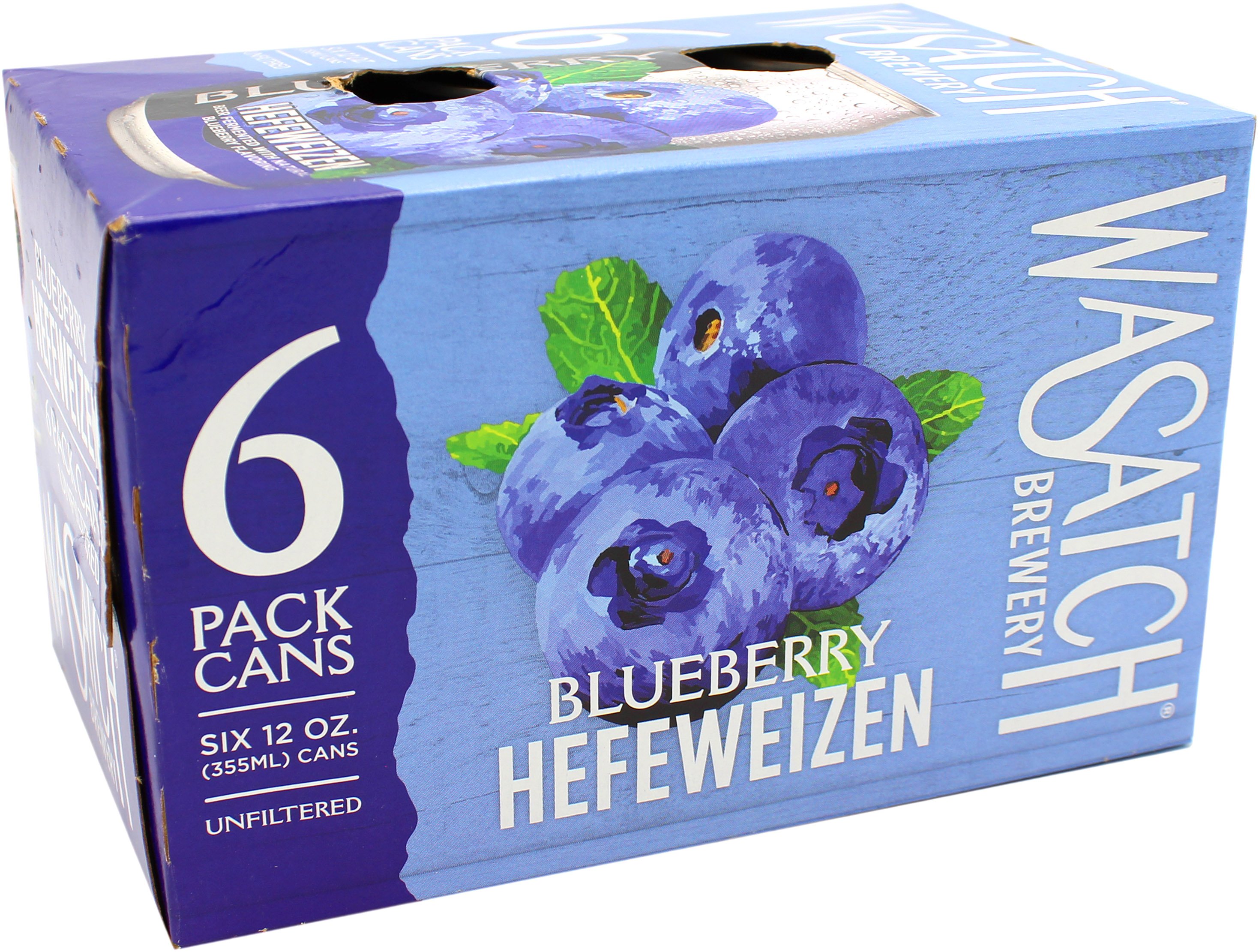 Wasatch Brewery Blueberry Hefeweizen Beer 6 pk Cans - Shop Beer at H-E-B