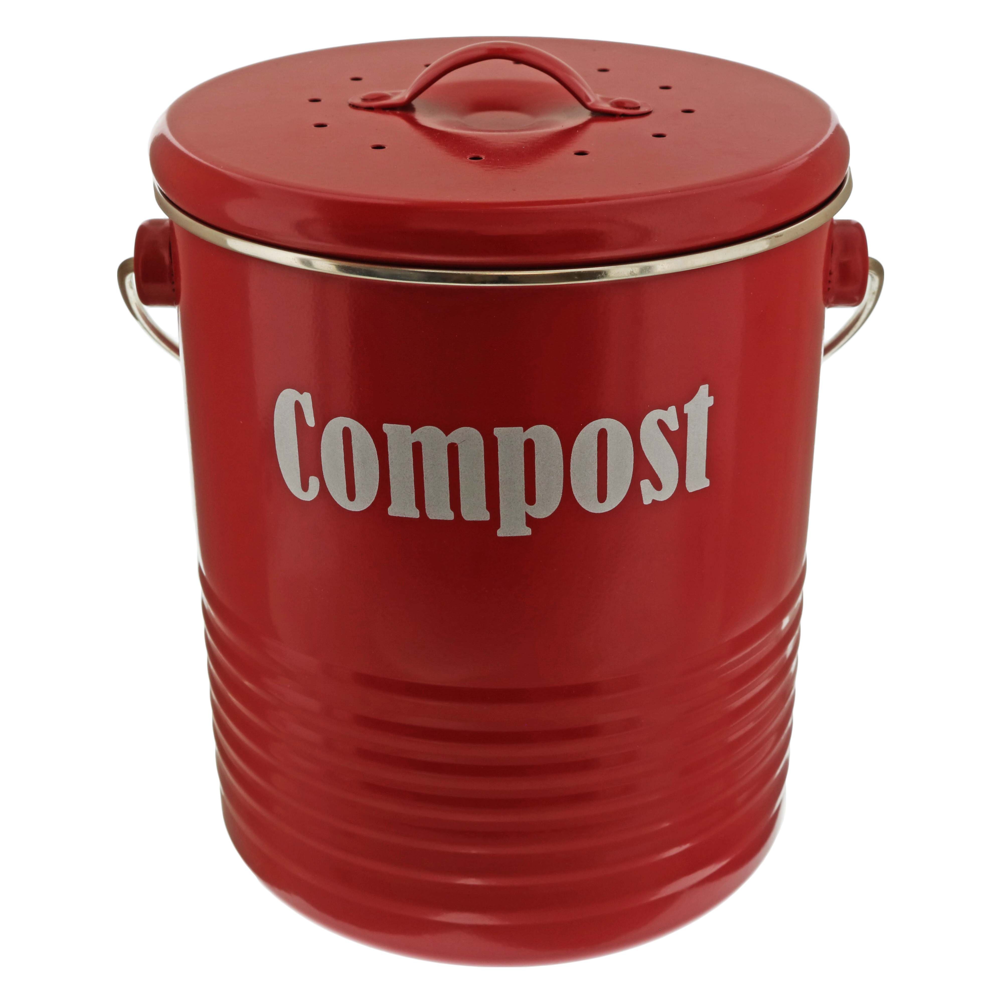 Typhoon Vintage Red Compost Caddy - Shop Kitchen & Dining at H-E-B