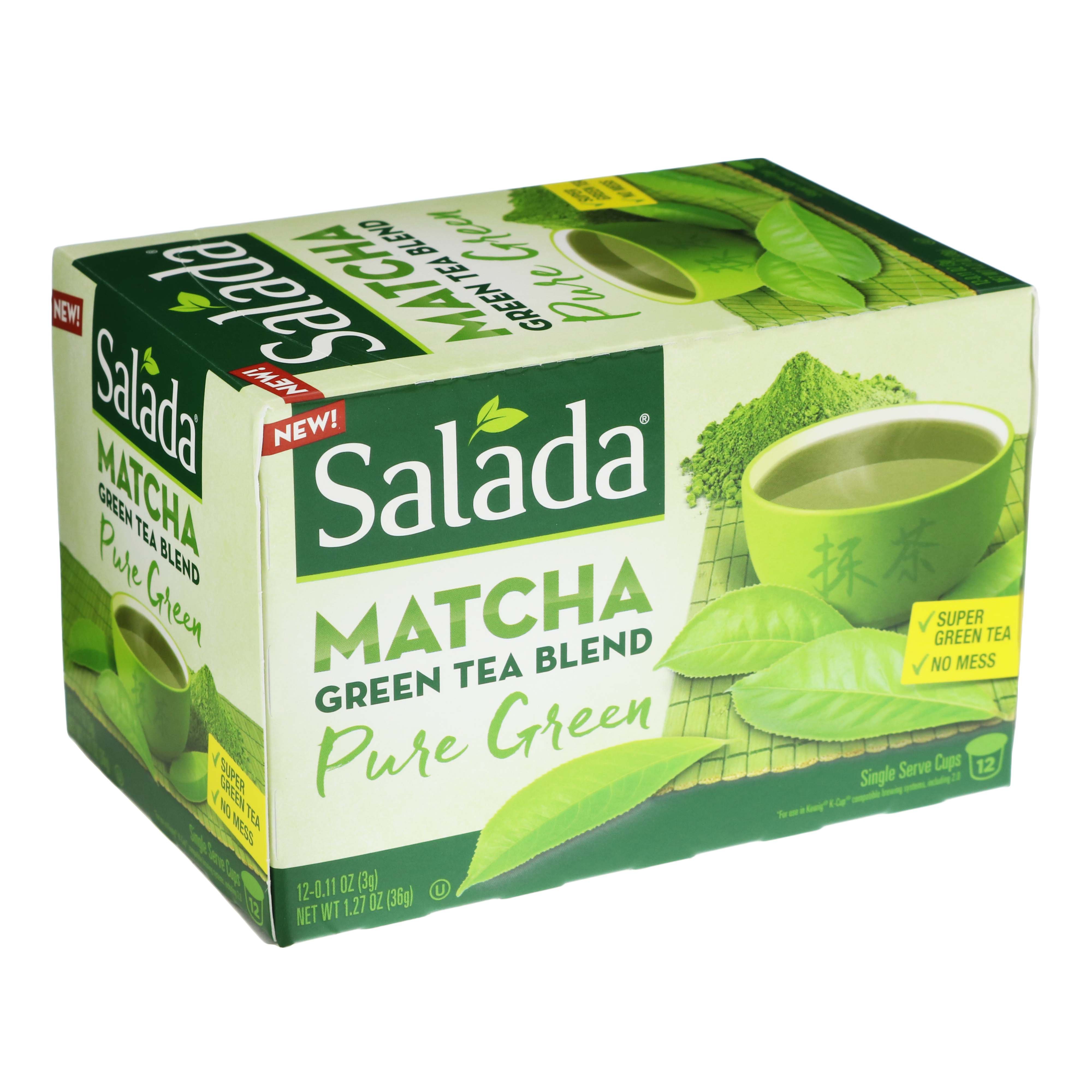 Salada Matcha Green Tea Blend Pure Green, Single Serve Cups - Shop Tea ...