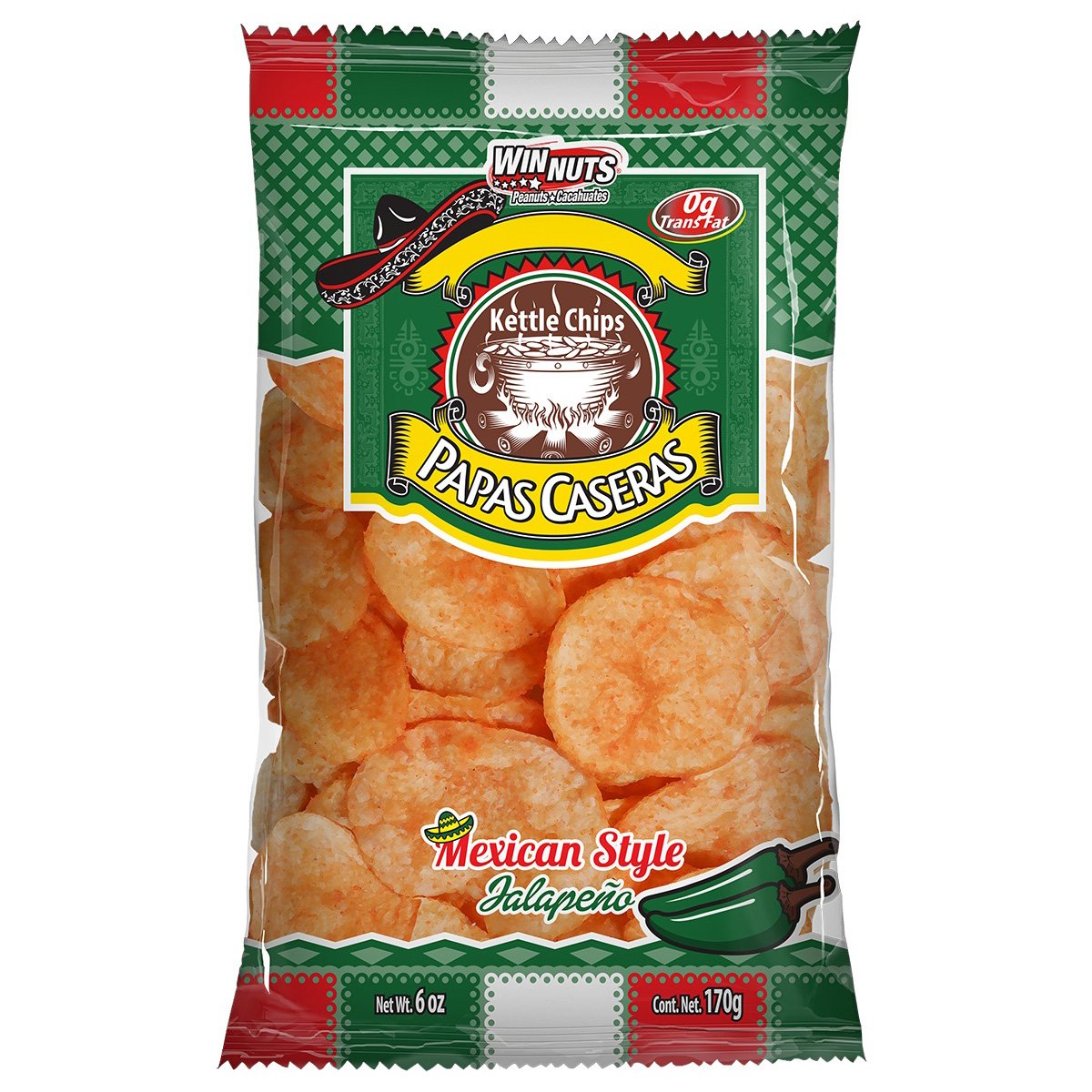 Winnuts Papas Caseras Mexican Style Jalapeno Kettle Chips - Shop Snacks ...