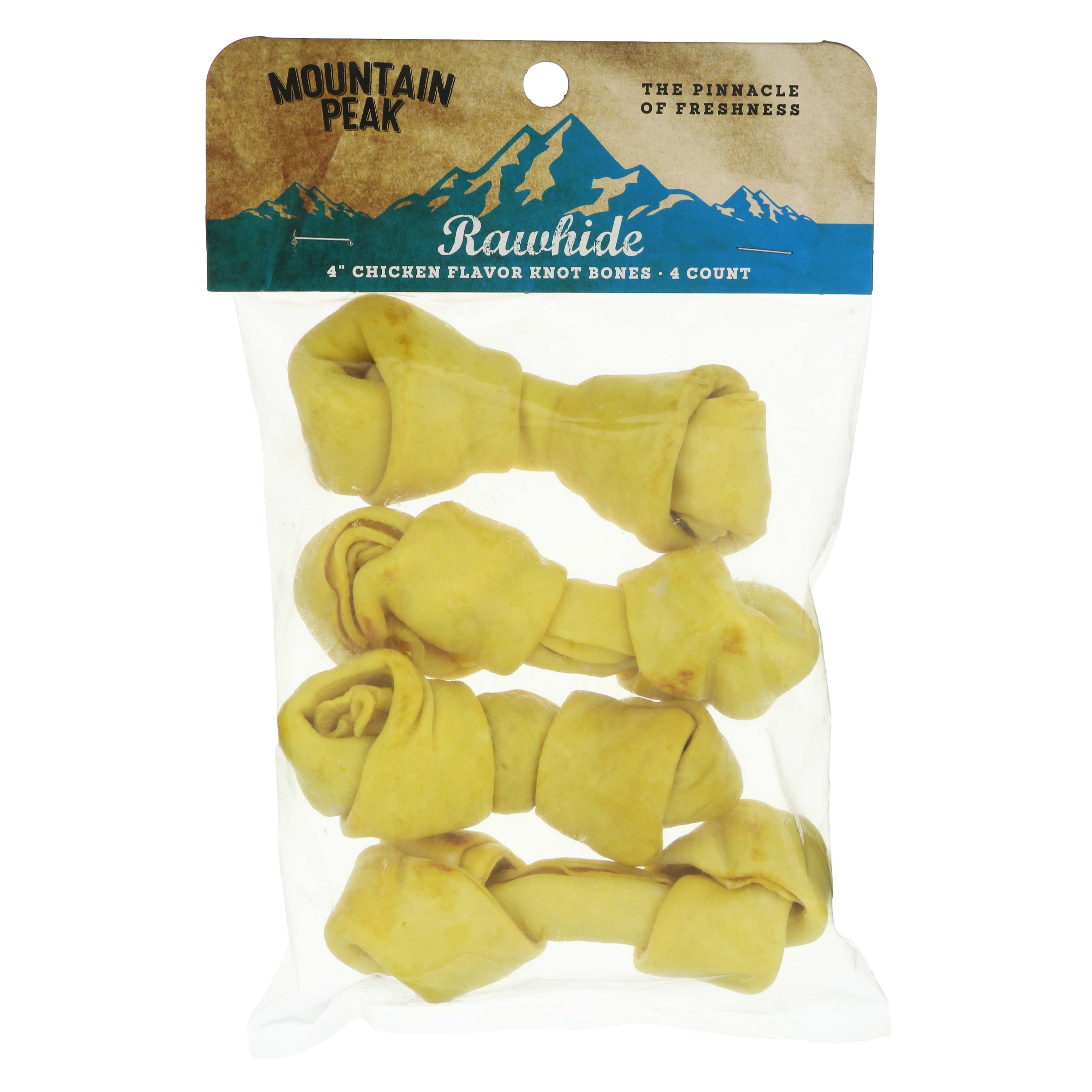 Mountain Peak Rawhide 4 Inch Knot Bone Chicken - Shop Bones & rawhides ...