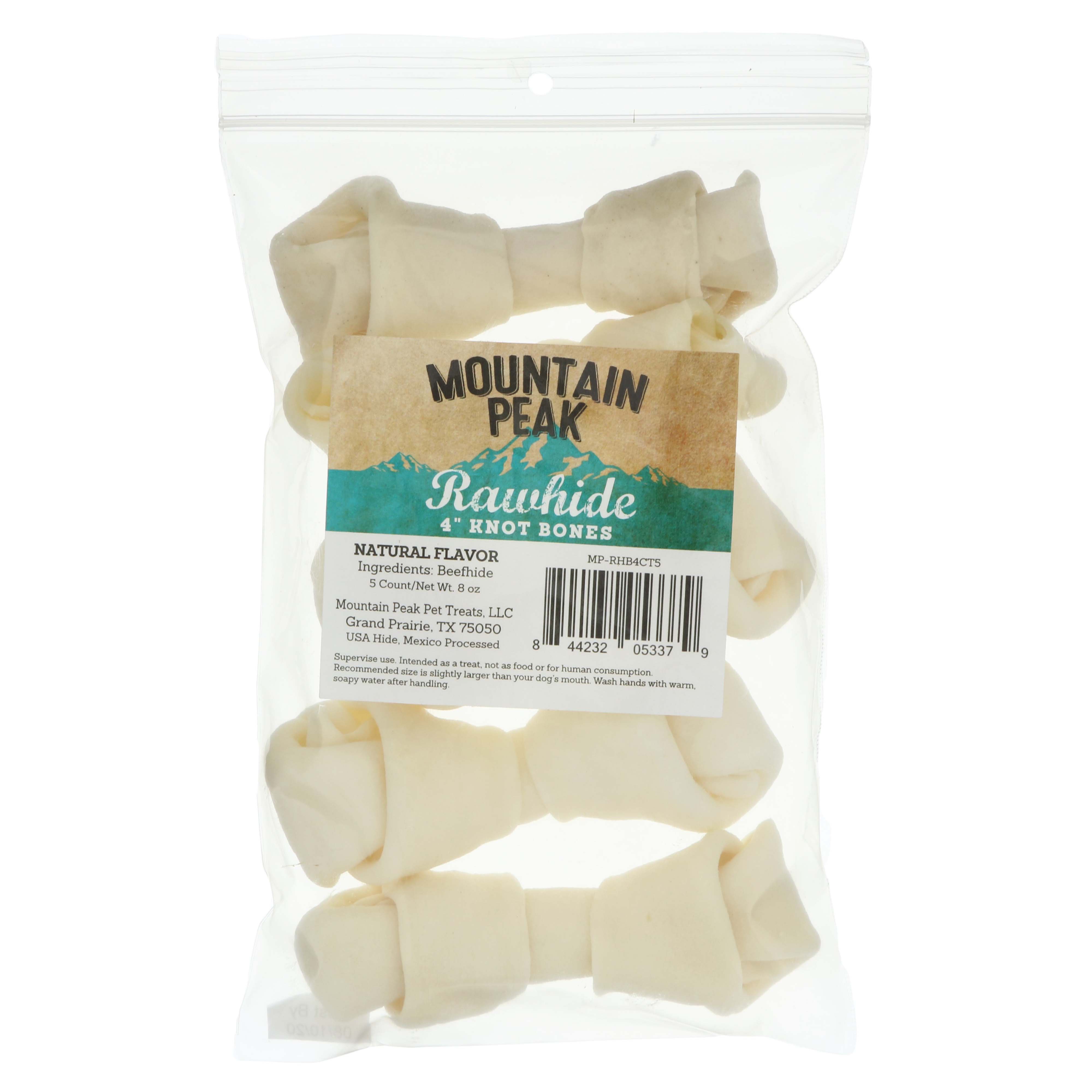 Mountain Peak Rawhide 4 Inch Knot Bone Natural - Shop Bones & rawhides ...