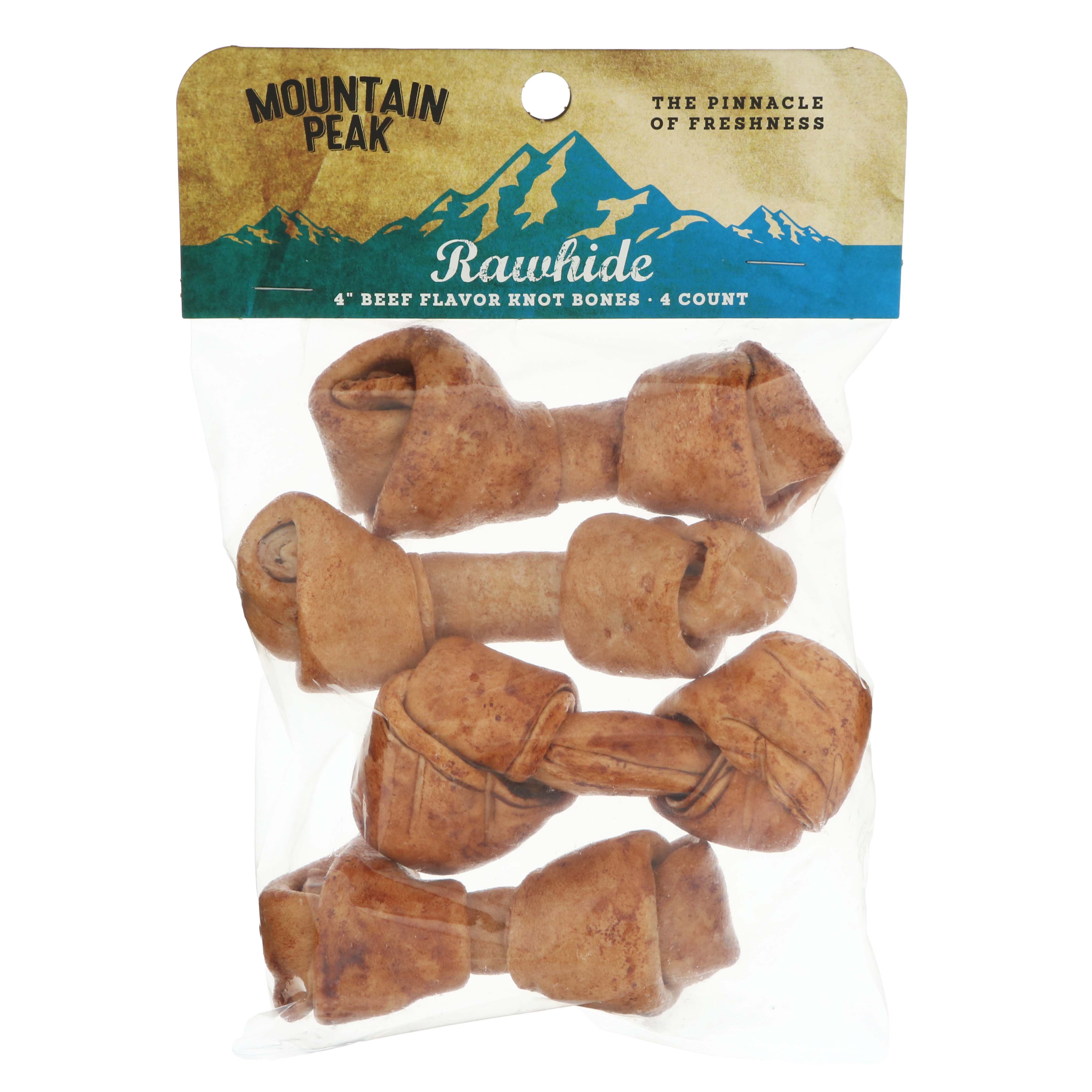Mountain Peak Rawhide 4 Inch Knot Bone Beef - Shop Bones & rawhides at ...