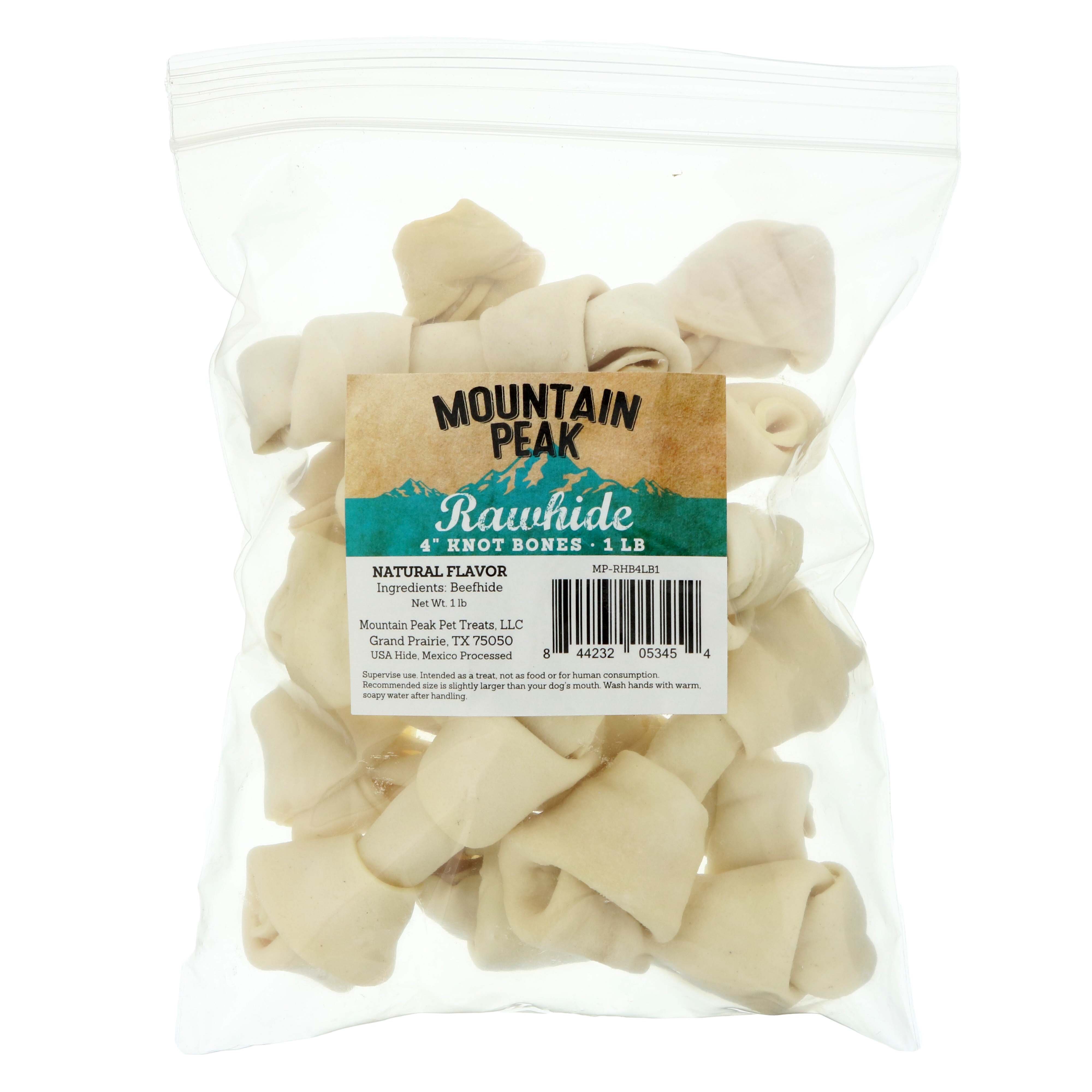 Mountain Peak Rawhide 4 Inch Knot Bone Natural - Shop Bones & rawhides ...