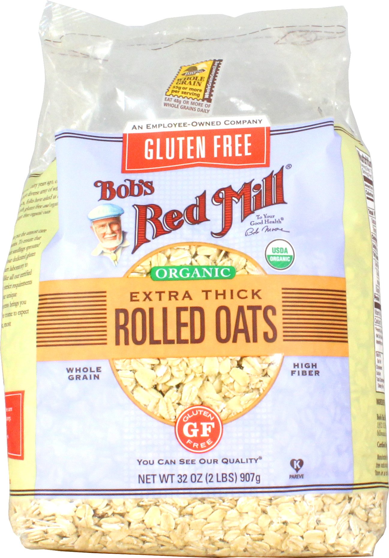 Bob's Red Mill Gluten Free Organic Extra Thick Rolled Oats, 32 oz ...