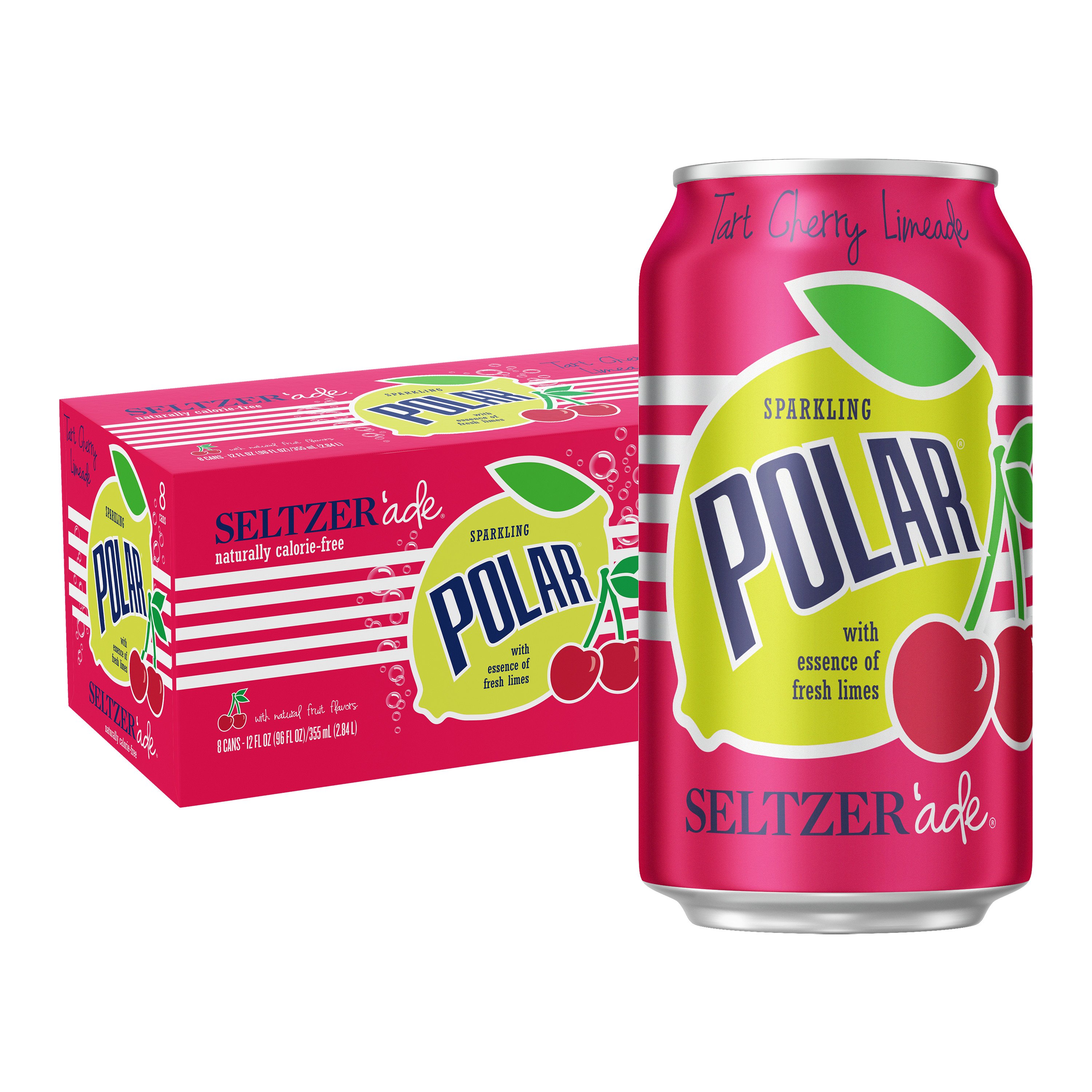 Polar Seltzer'ade Tart Cherry Limeade 12 oz Cans - Shop Water at H-E-B