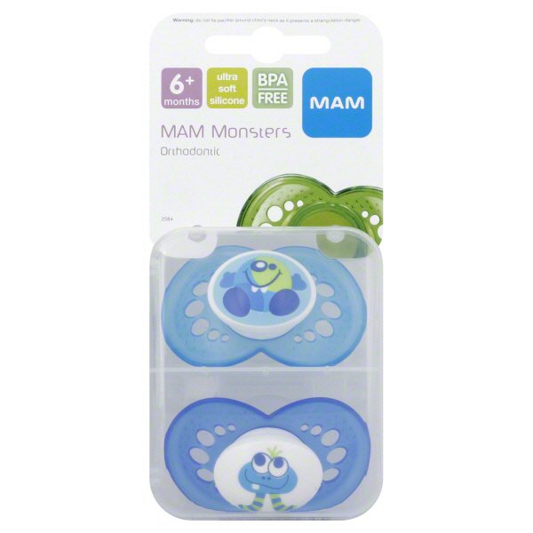 MAM Monsters Pacifier Silicone Blue - Shop Feeding at H-E-B