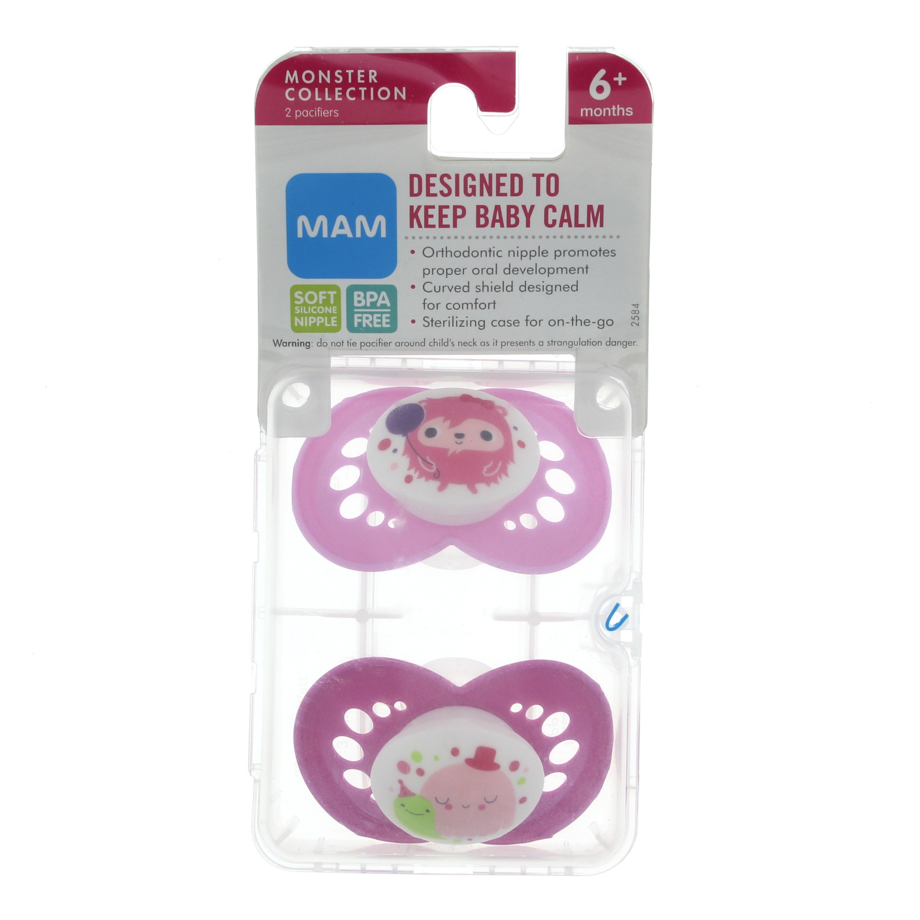 MAM Monsters Pacifier Silicone Pink - Shop Pacifiers at H-E-B
