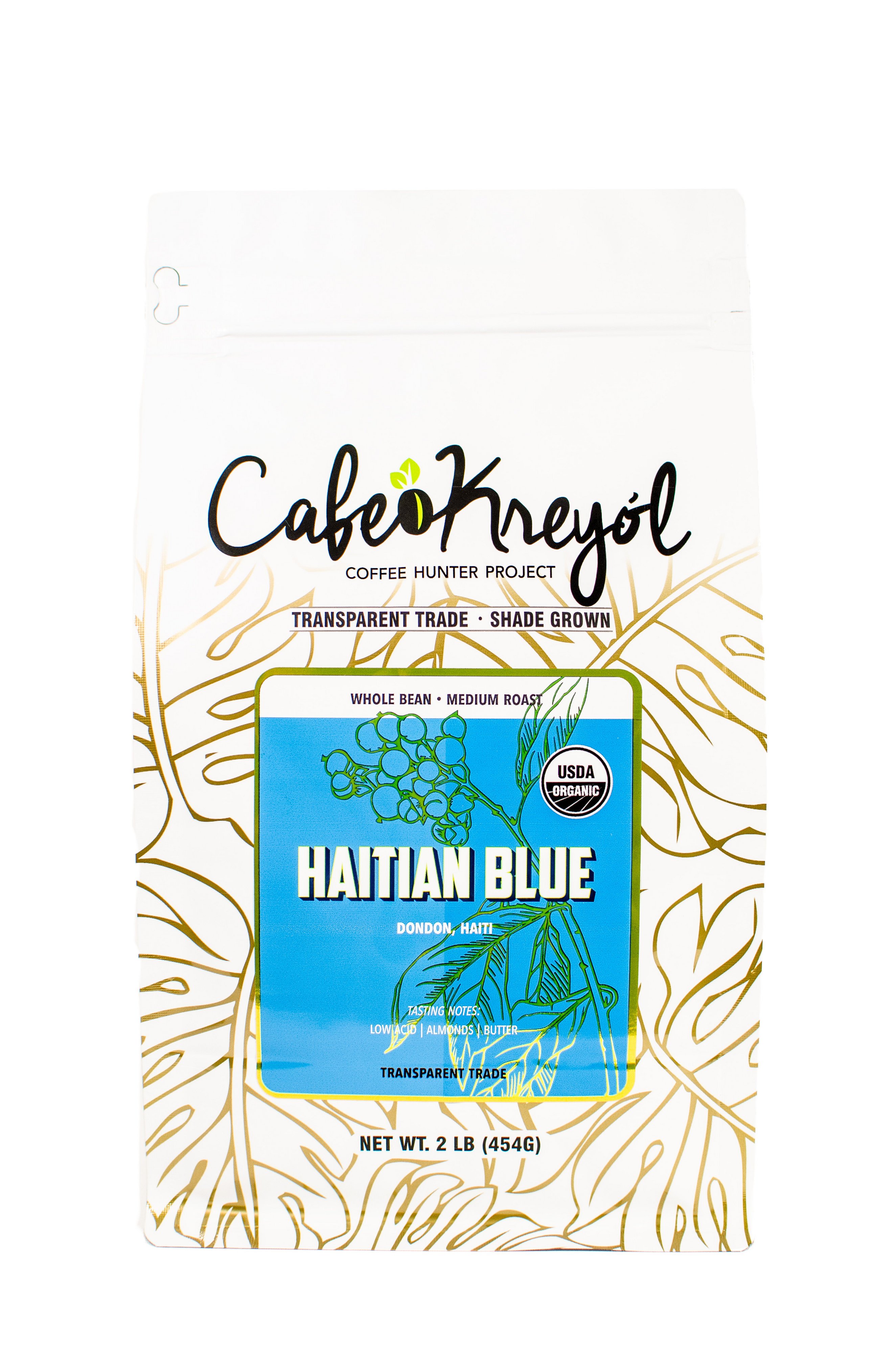Cafe Kreyol Haitian Blue Whole Bean Medium Roast Coffee - Shop Coffee ...