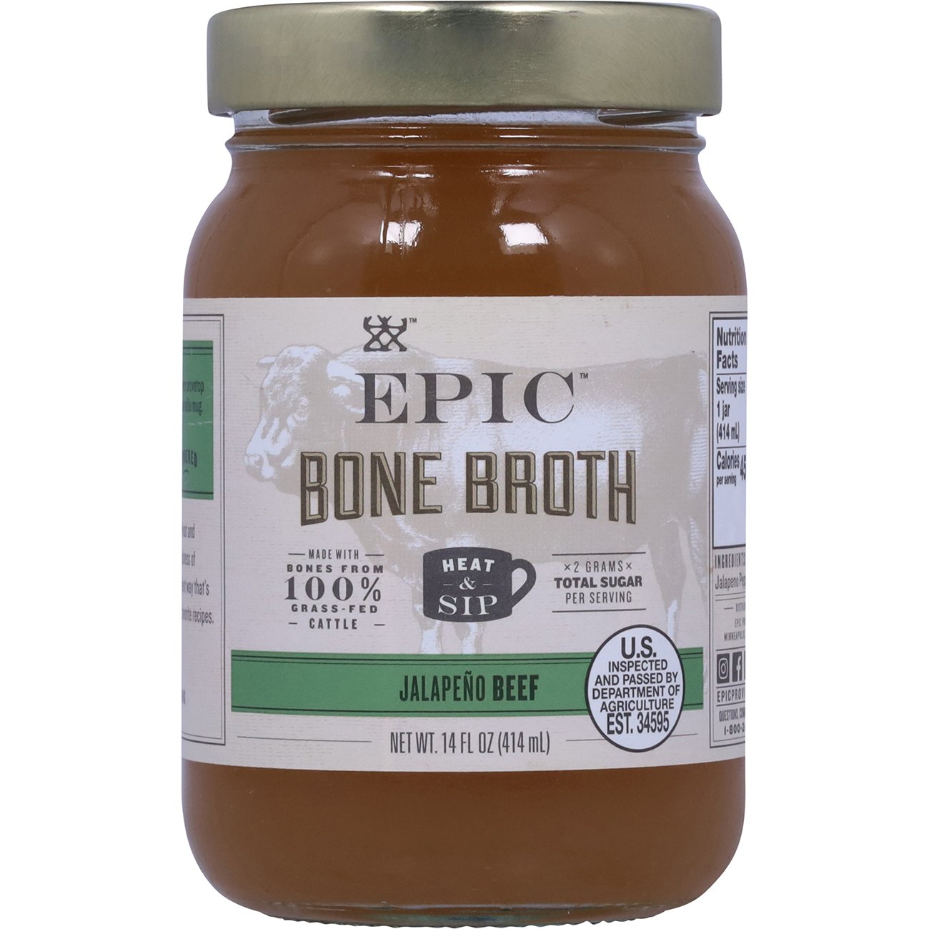 EPIC Beef Jalapeno Bone Broth - Shop Broth & Bouillon at H-E-B