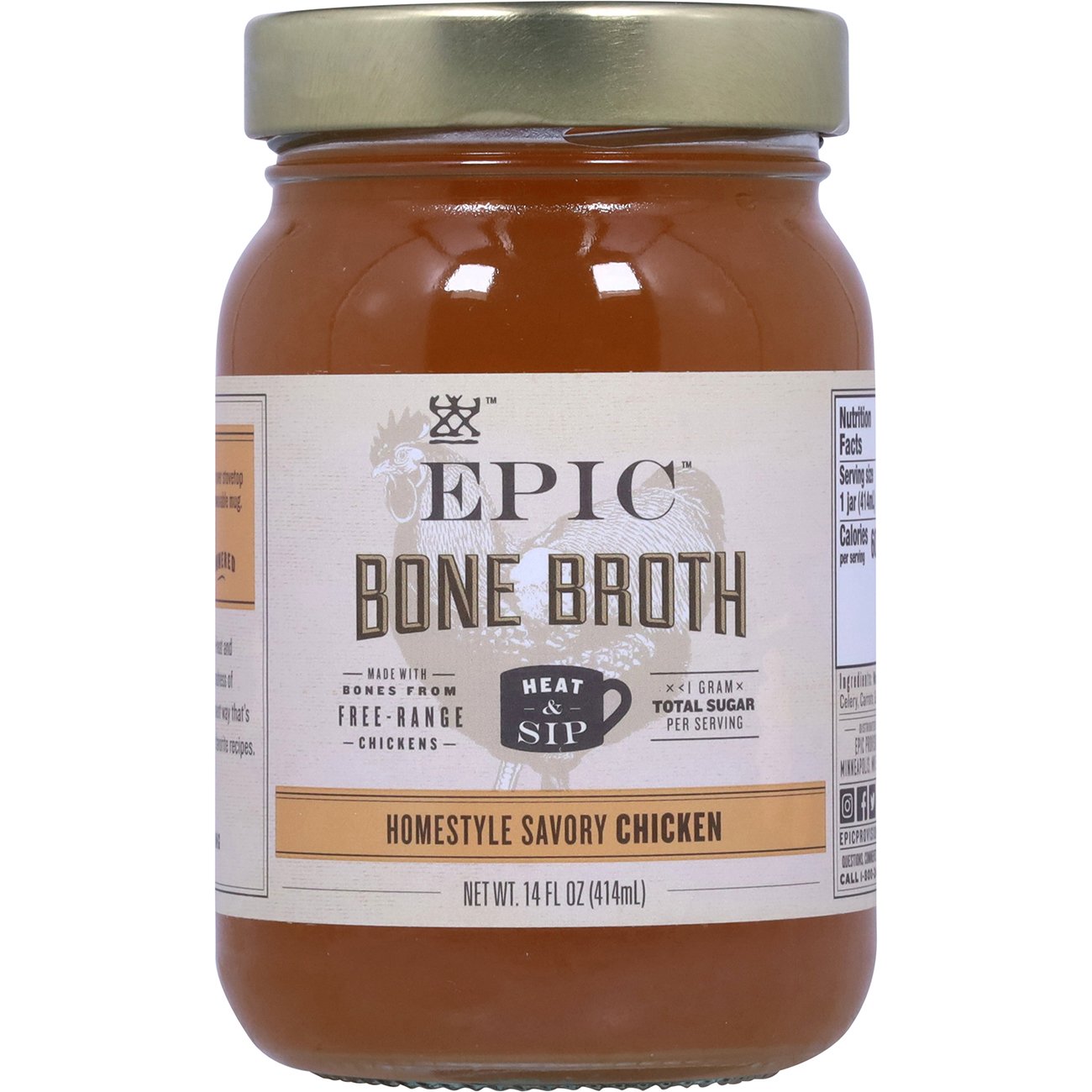 EPIC Homestyle Chicken Bone Broth - Shop Broth & bouillon at H-E-B