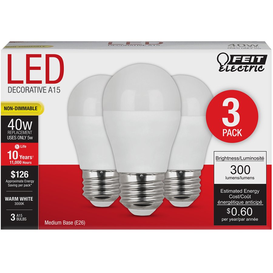 Feit Electric LED 40 Watt A15 Soft White Light Bulbs - Shop Light bulbs ...