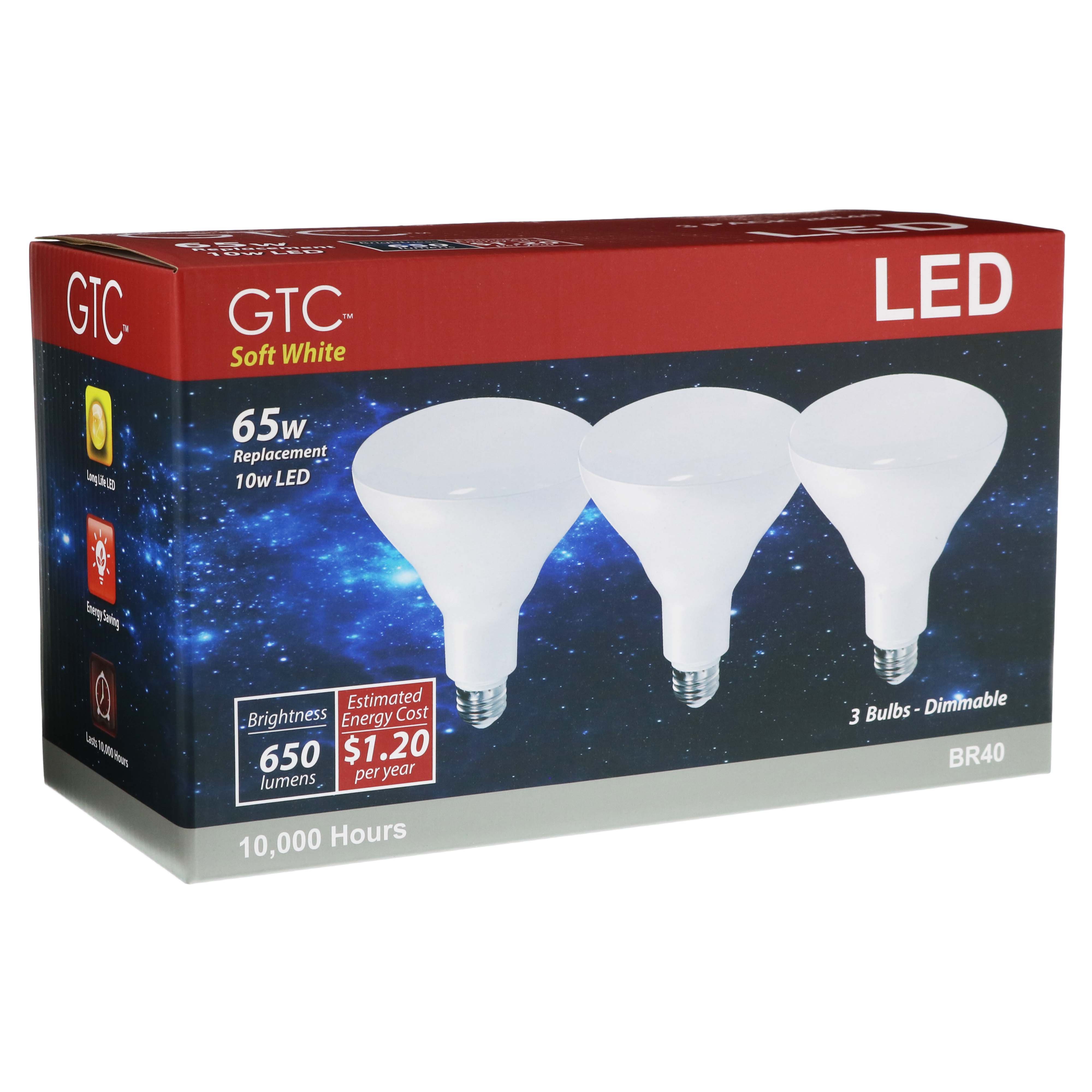 GTC BR40 LED 65W 650 Lumens Soft White - Shop Light Bulbs at H-E-B