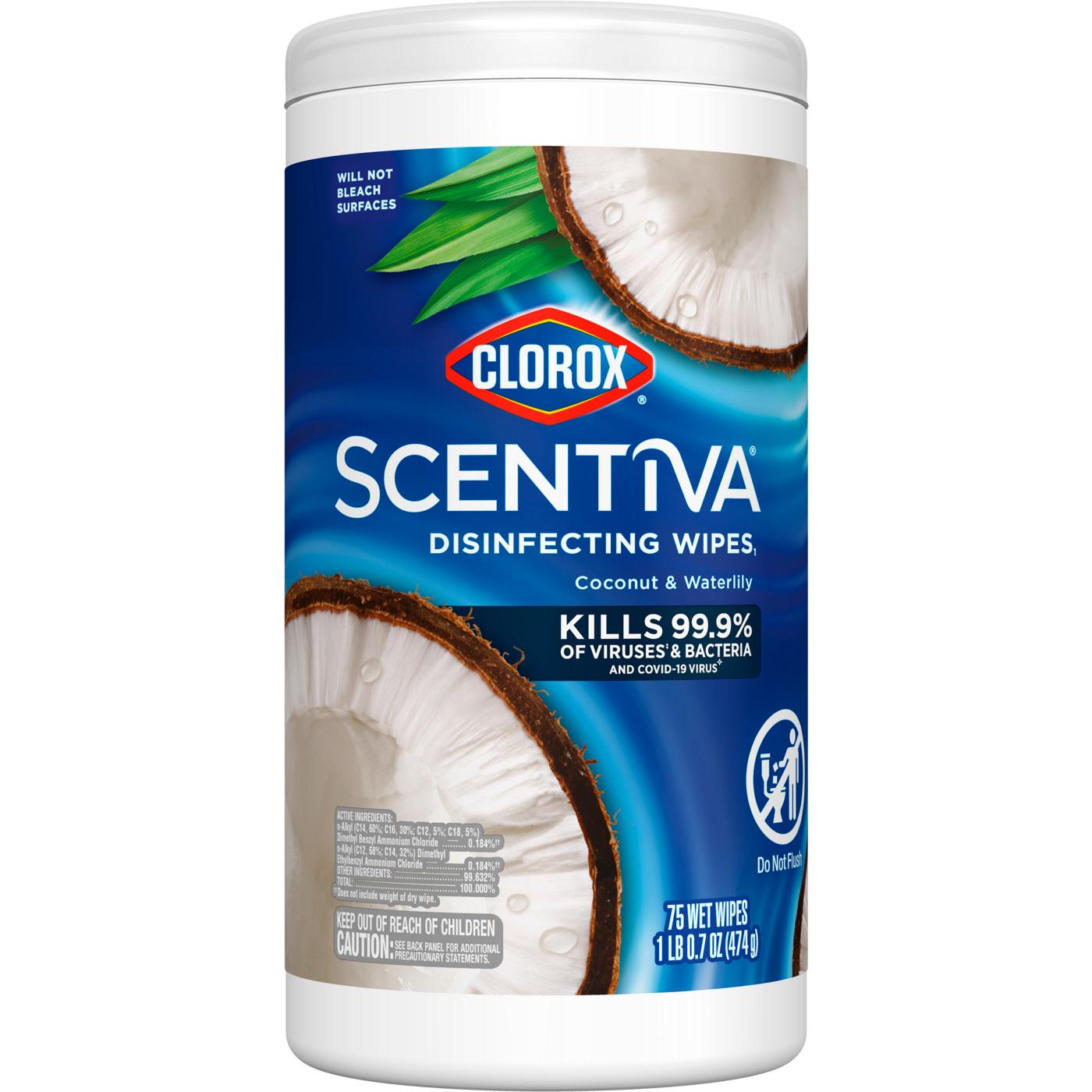 Clorox Scentiva Bleach Free Cleaning Wipes - Coconut & Waterlily - Shop ...