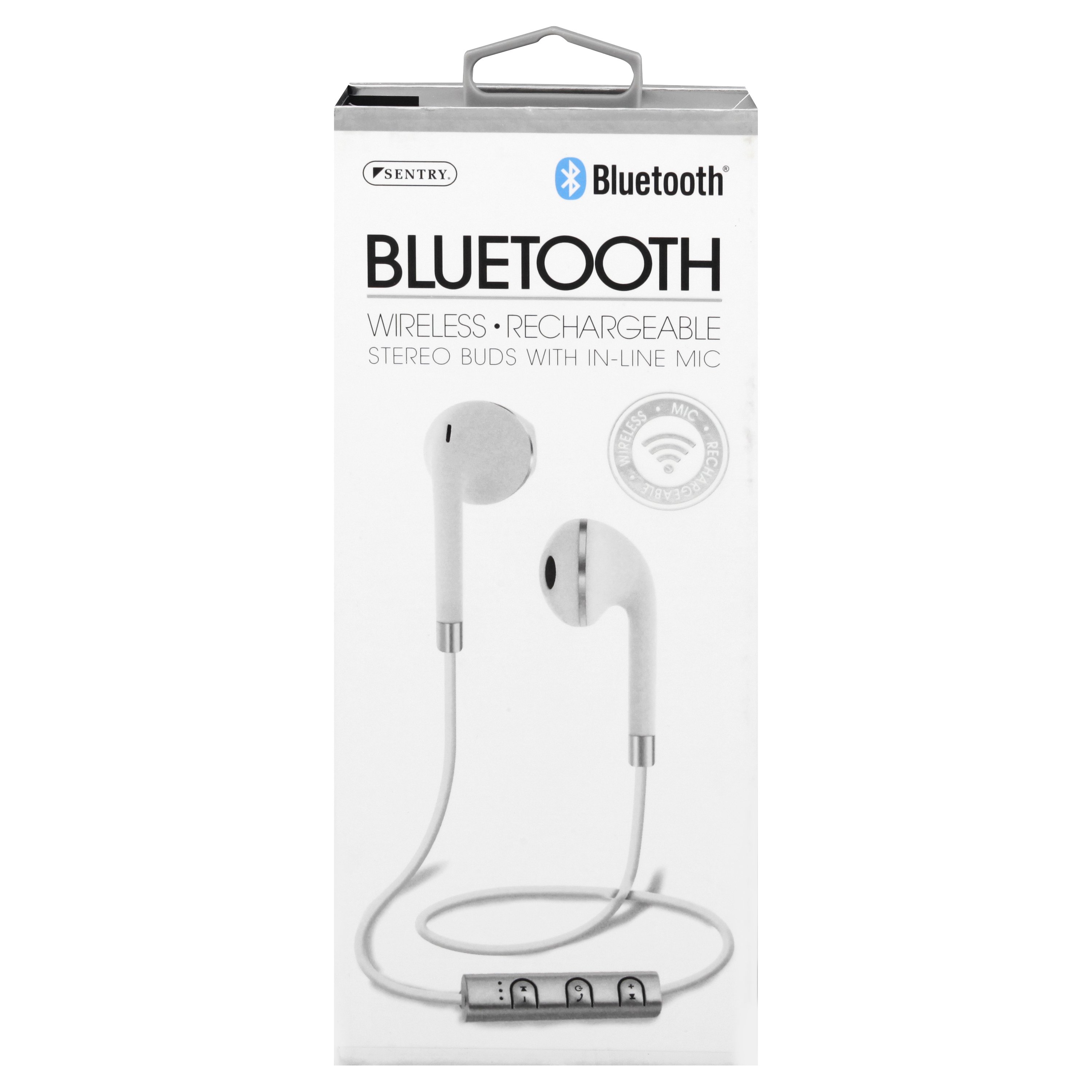 Sentry Wireless Stereo Earbuds with Mic - White - Shop Headphones at H-E-B