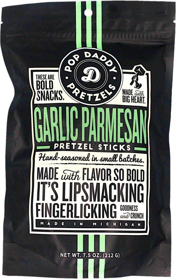 Pop Daddy Pretzels Garlic Parmesan Pretzel Stick - Shop Snacks & Candy ...
