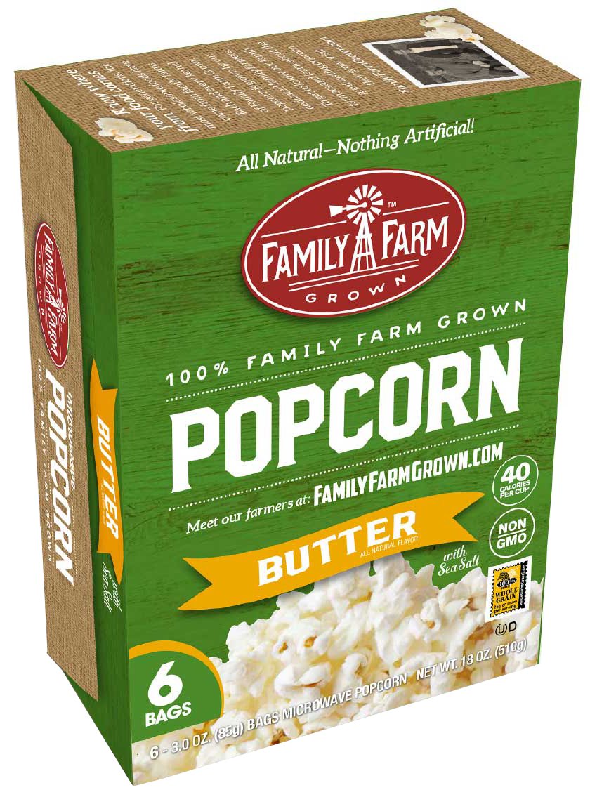 Family Farm Grown Butter Microwave Popcorn - Shop Popcorn at H-E-B