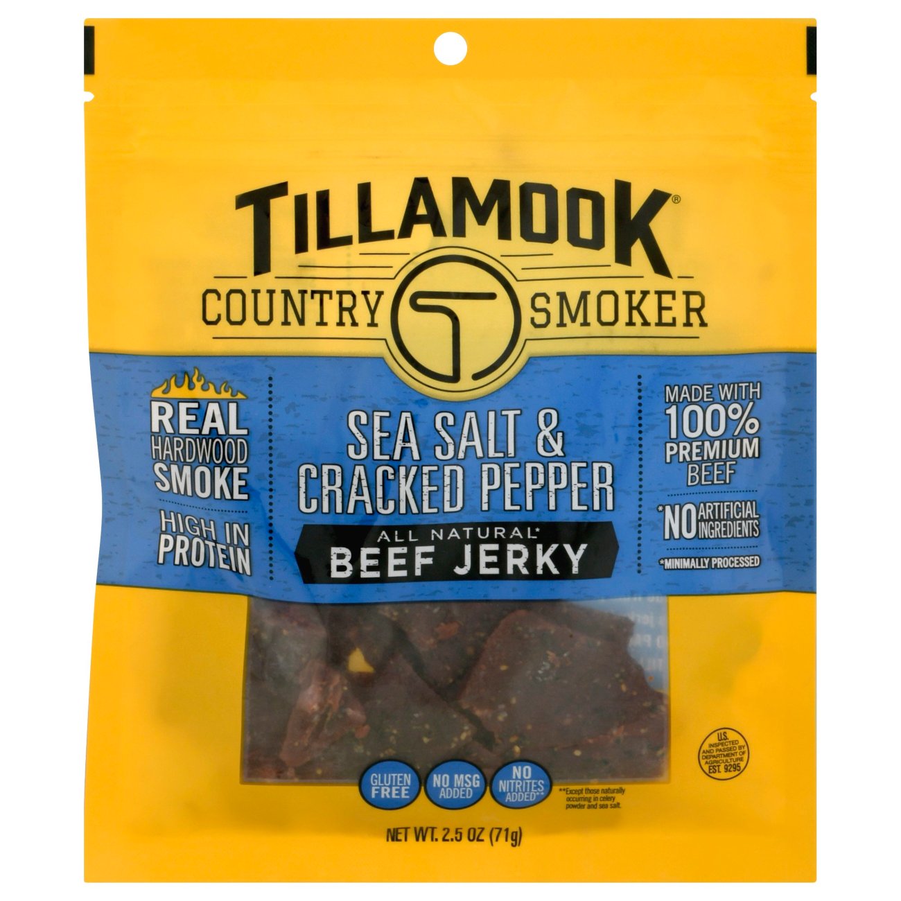 Tillamook Country Smoker Sea Salt & Pepper Beef Jerky - Shop Jerky at H-E-B