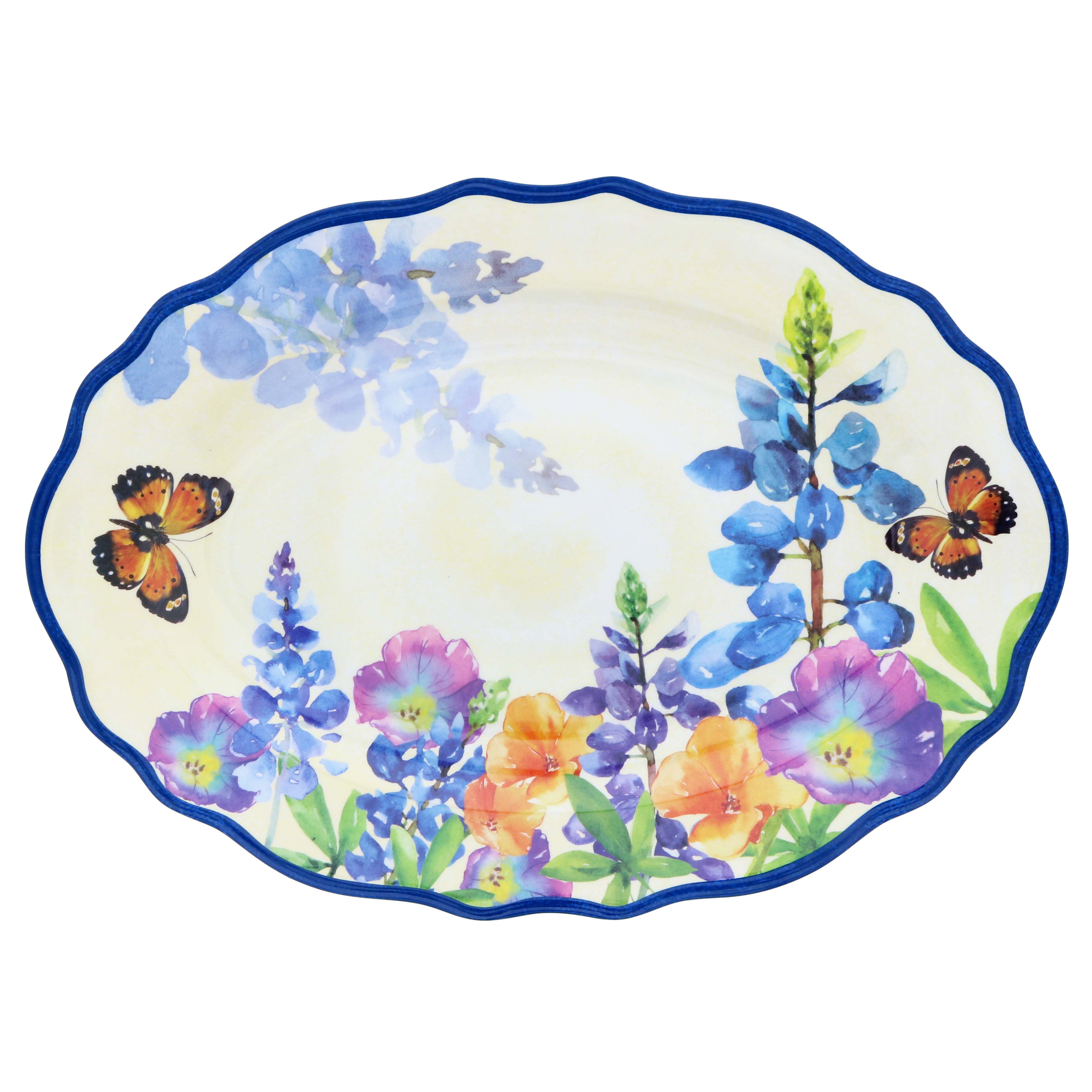 Haven & Key Bluebonnet Oval Tray - Shop Serving dishes at H-E-B