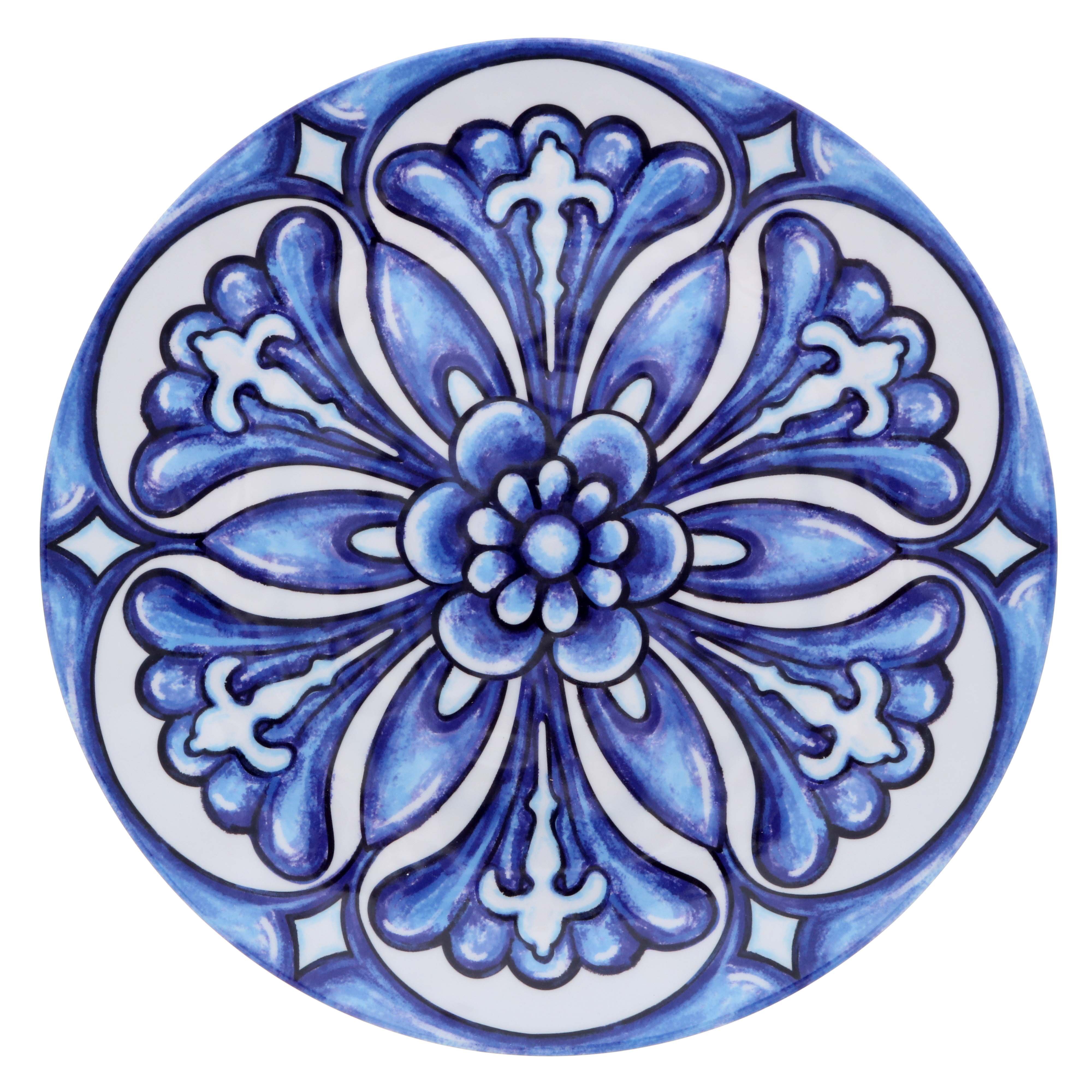 Haven & Key Blue & White Melamine Dinner Plate 10in - Shop Plates at H-E-B