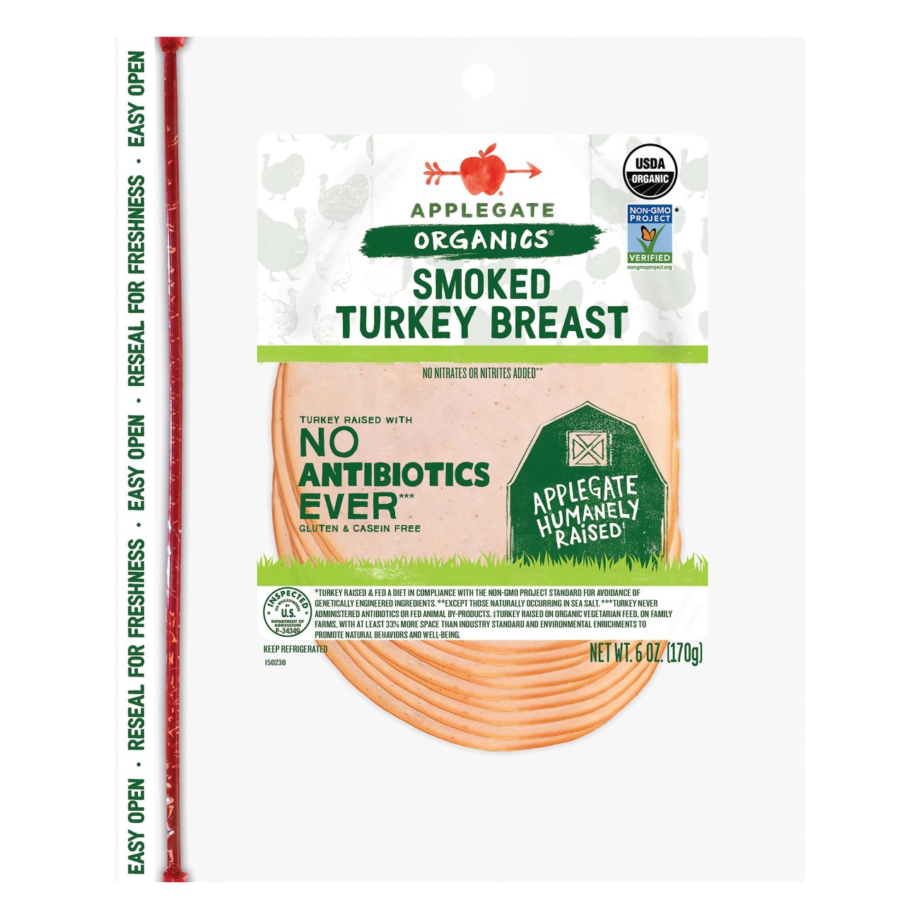 Applegate Organics Smoked Turkey Breast Sliced - Shop Meat at H-E-B