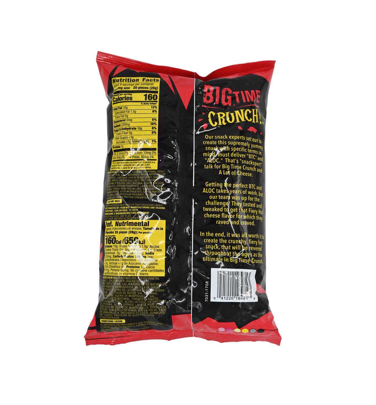 Big Time Crunch! Cheese-Flavored Snacks - Fiery Hot - Shop Chips at H-E-B