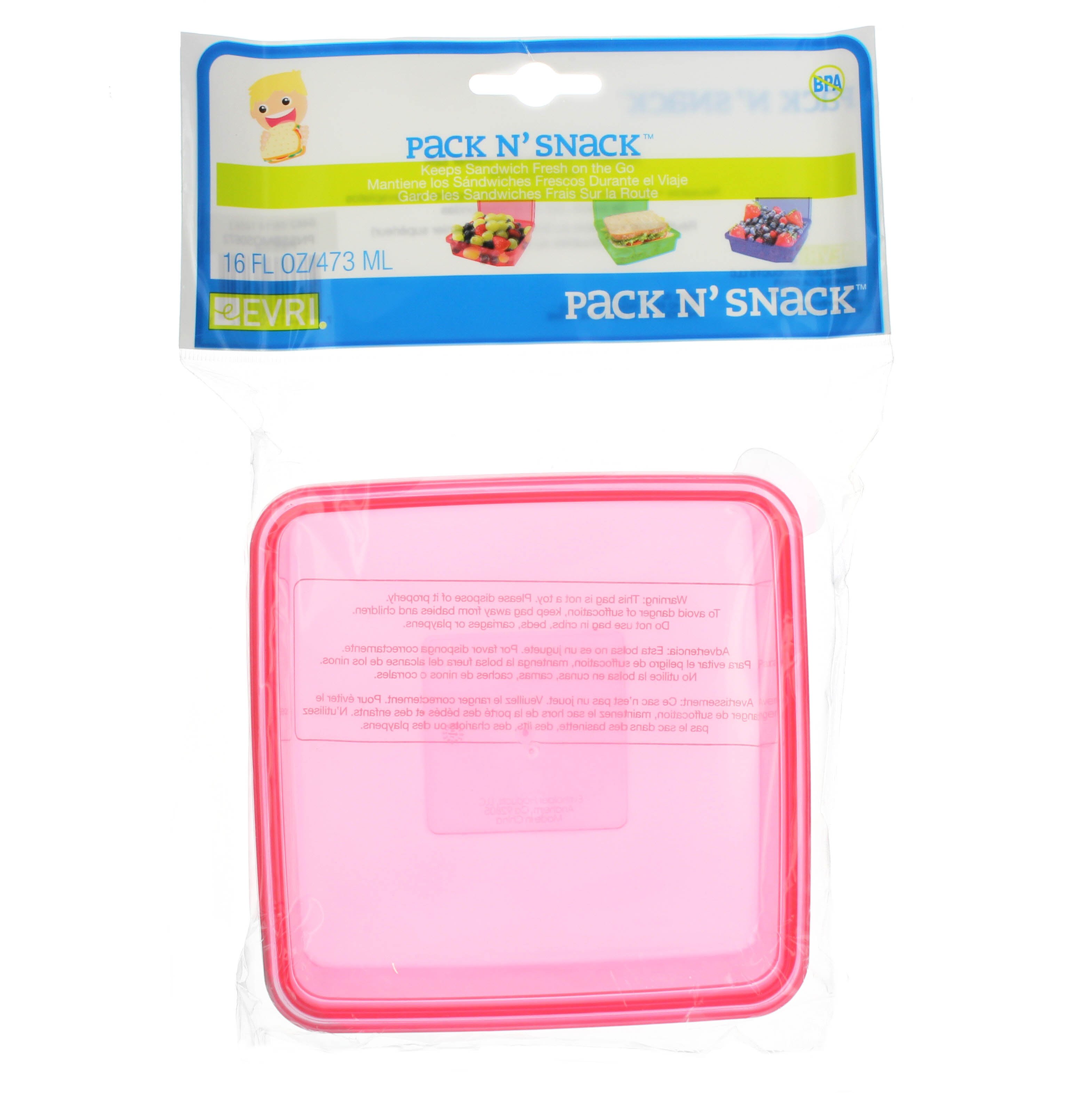 Evriholder Pink Pack N Snack Sandwich Box - Shop Food storage at H-E-B