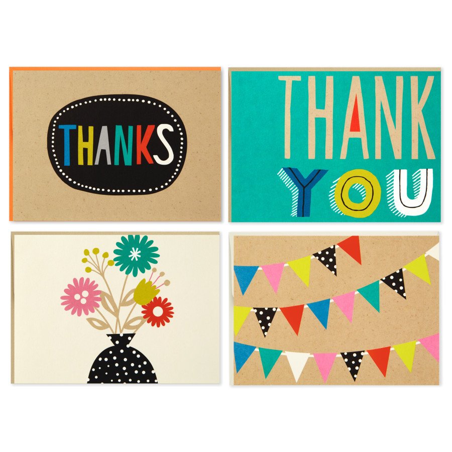 Hallmark Thank You Notes Set, Assorted Designs, #70 - Shop Invites ...