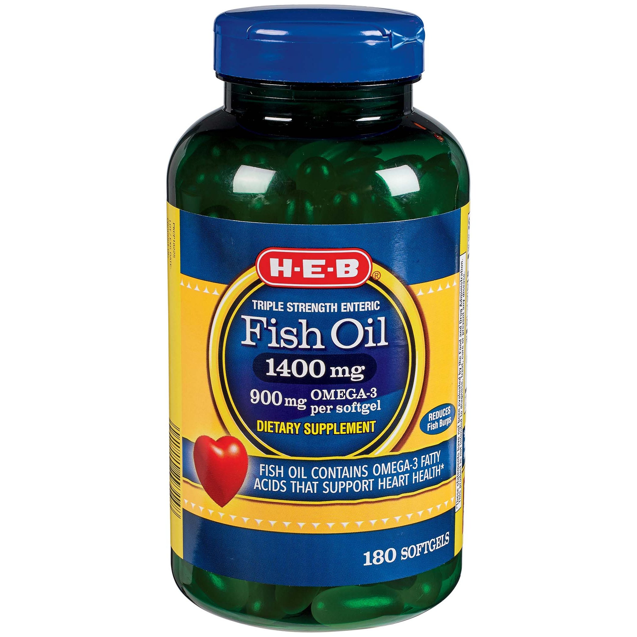 H-E-B Fish Oil 1400mg Triple Strength Enteric - Shop Diet & Fitness at ...